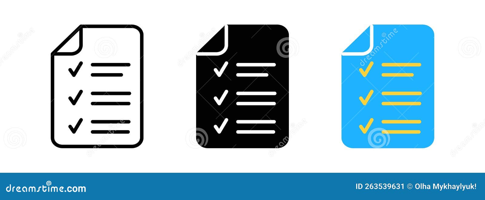 Checklist Icon Thin Line for Web and Mobile, Modern Minimalistic Flat ...