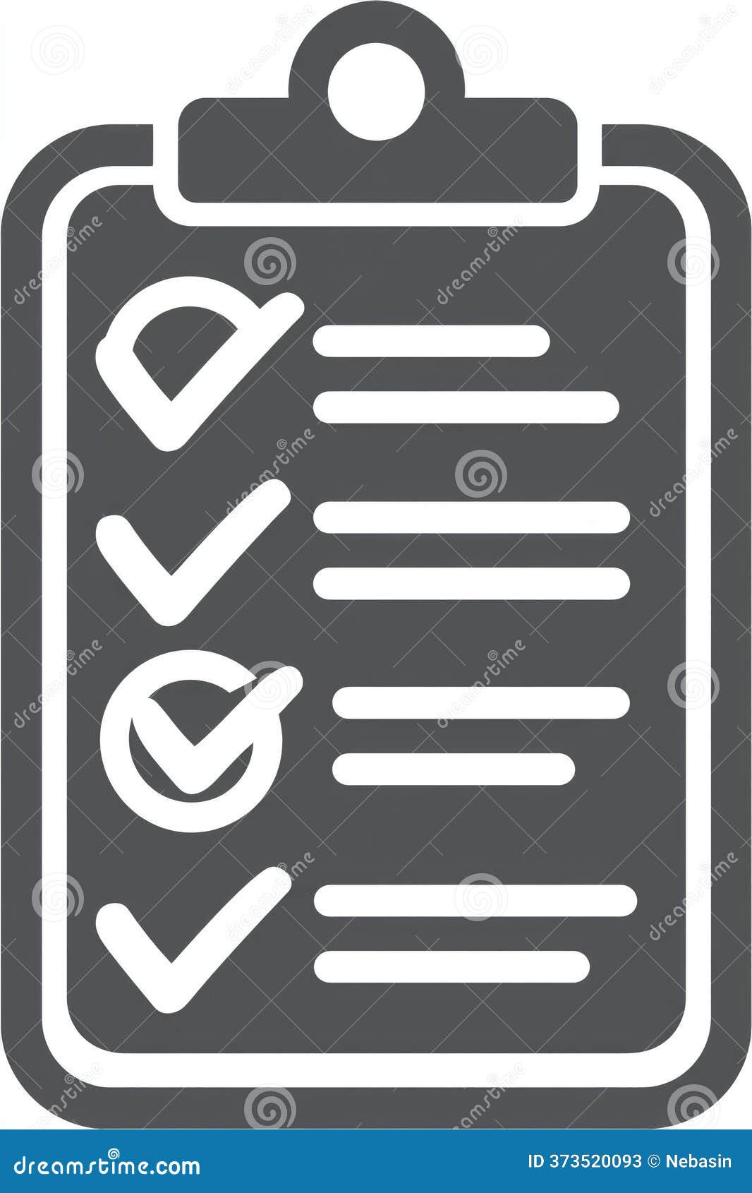 Checklist Icon With Three Checkmarks On Clipboard Royalty-Free Stock ...
