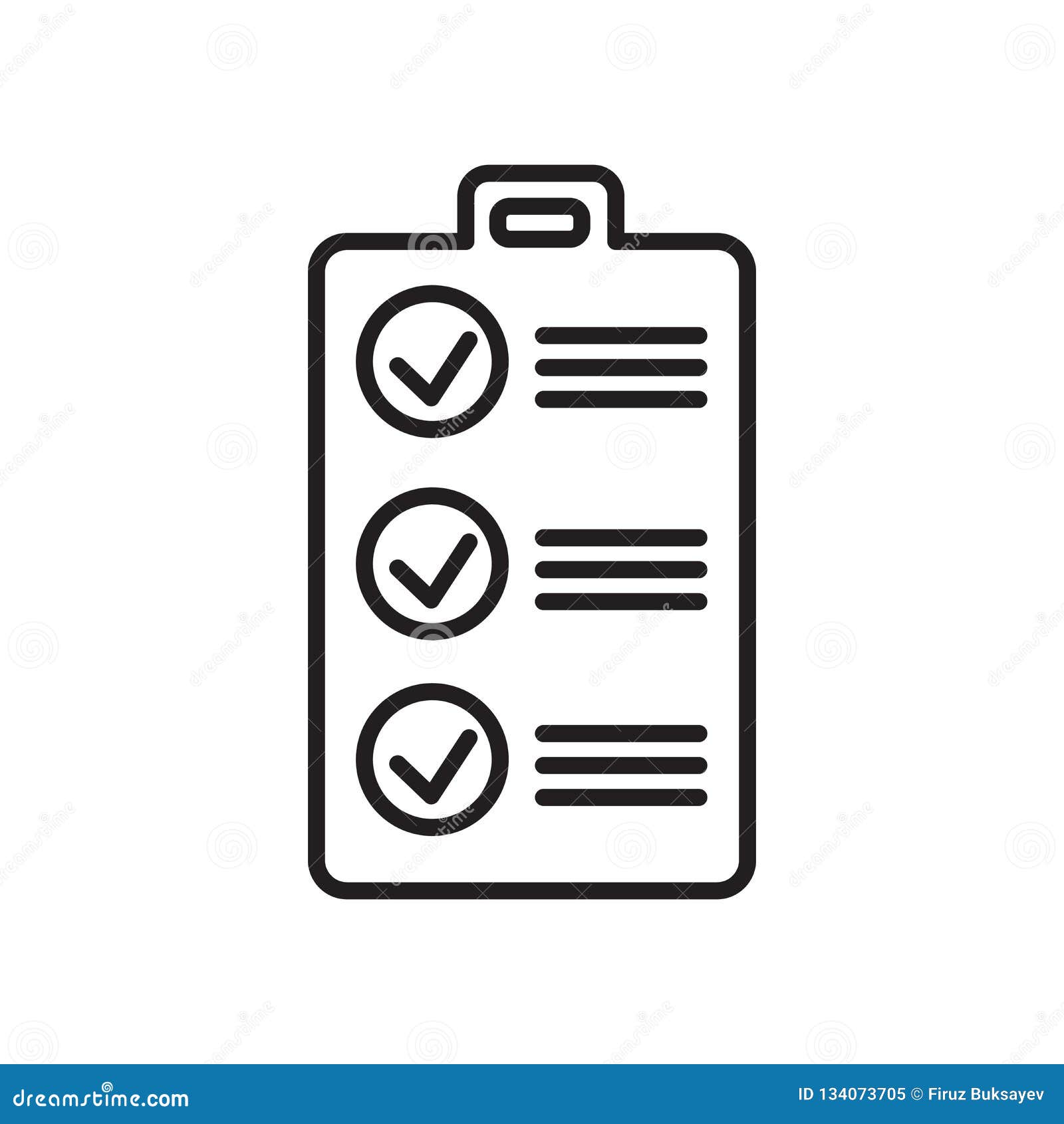 Checklist Icon Vector Isolated on White Background, Checklist Sign ...
