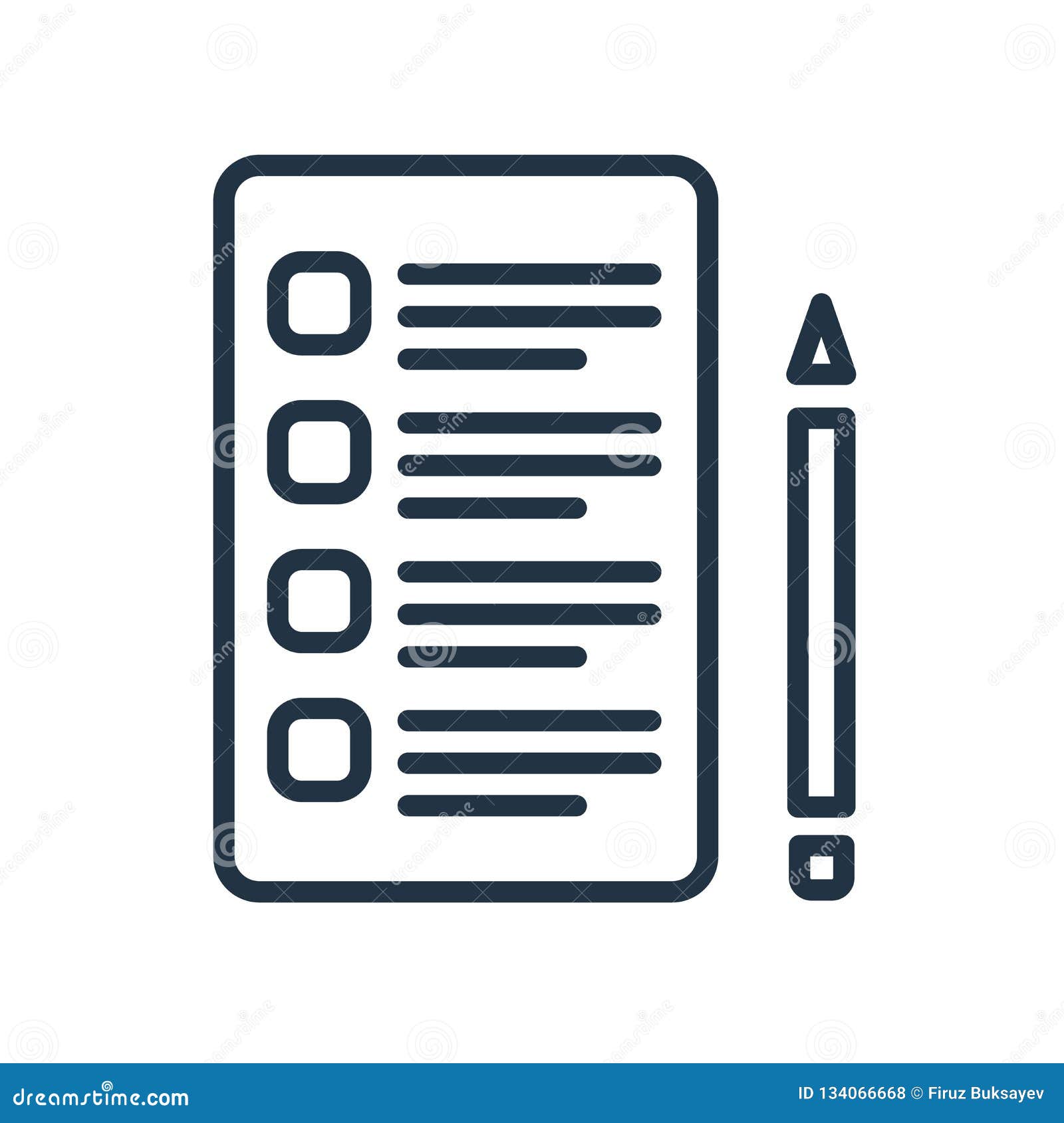 Checklist Icon Vector Isolated on White Background, Checklist Sign ...