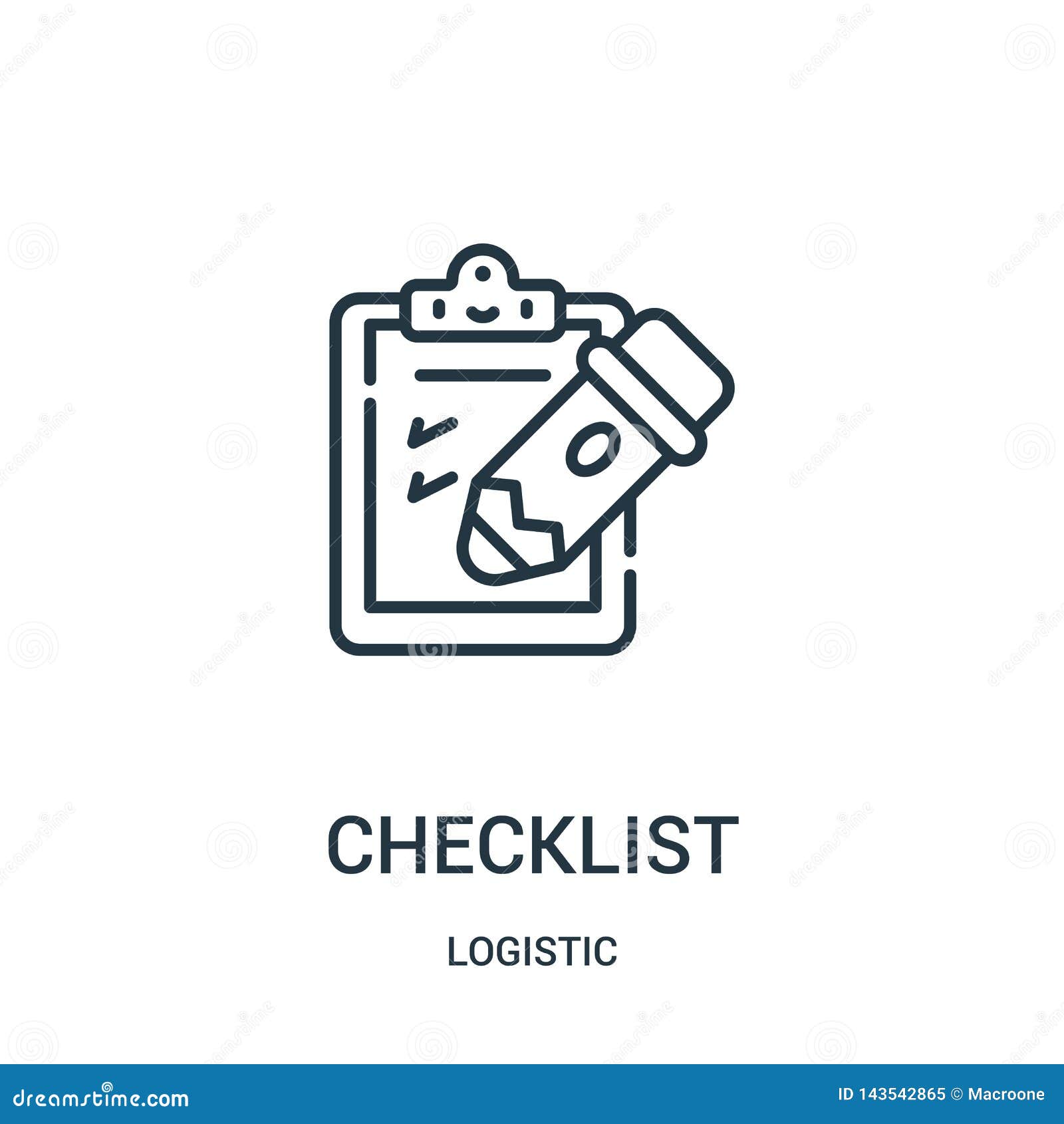 Checklist Icon Vector from Logistic Collection. Thin Line Checklist ...