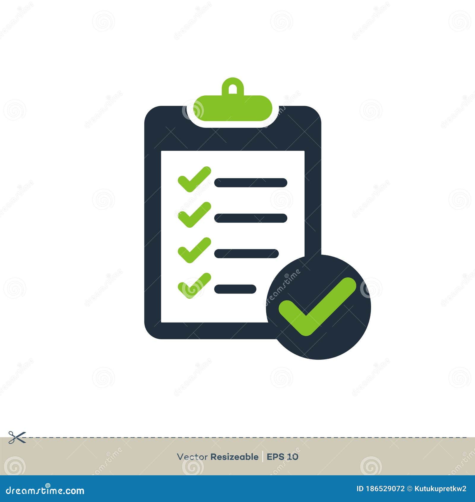 Checklist Icon Vector Logo Template Illustration Design. Vector EPS 10 ...