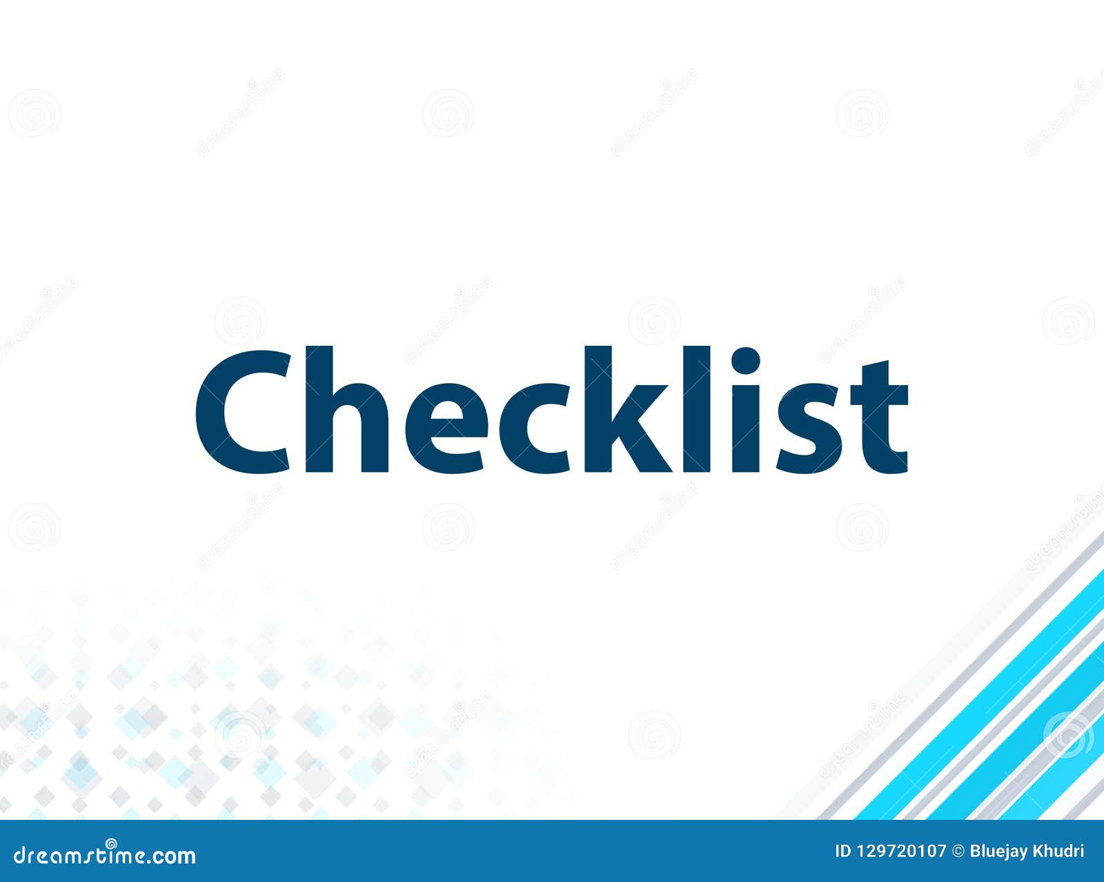 Checklist Modern Flat Design Blue Abstract Background Stock ...