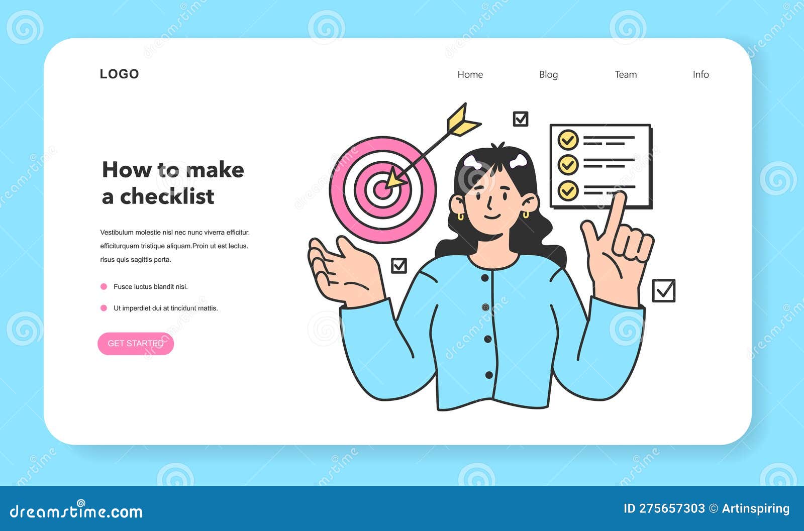 Checklist Making Concept. Character Planning the daily Routine Stock ...