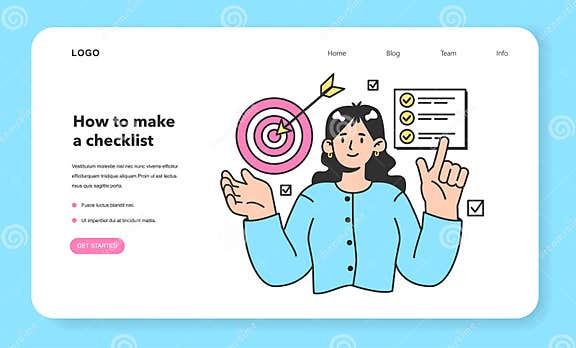 Checklist Making Concept. Character Planning the daily Routine Stock ...