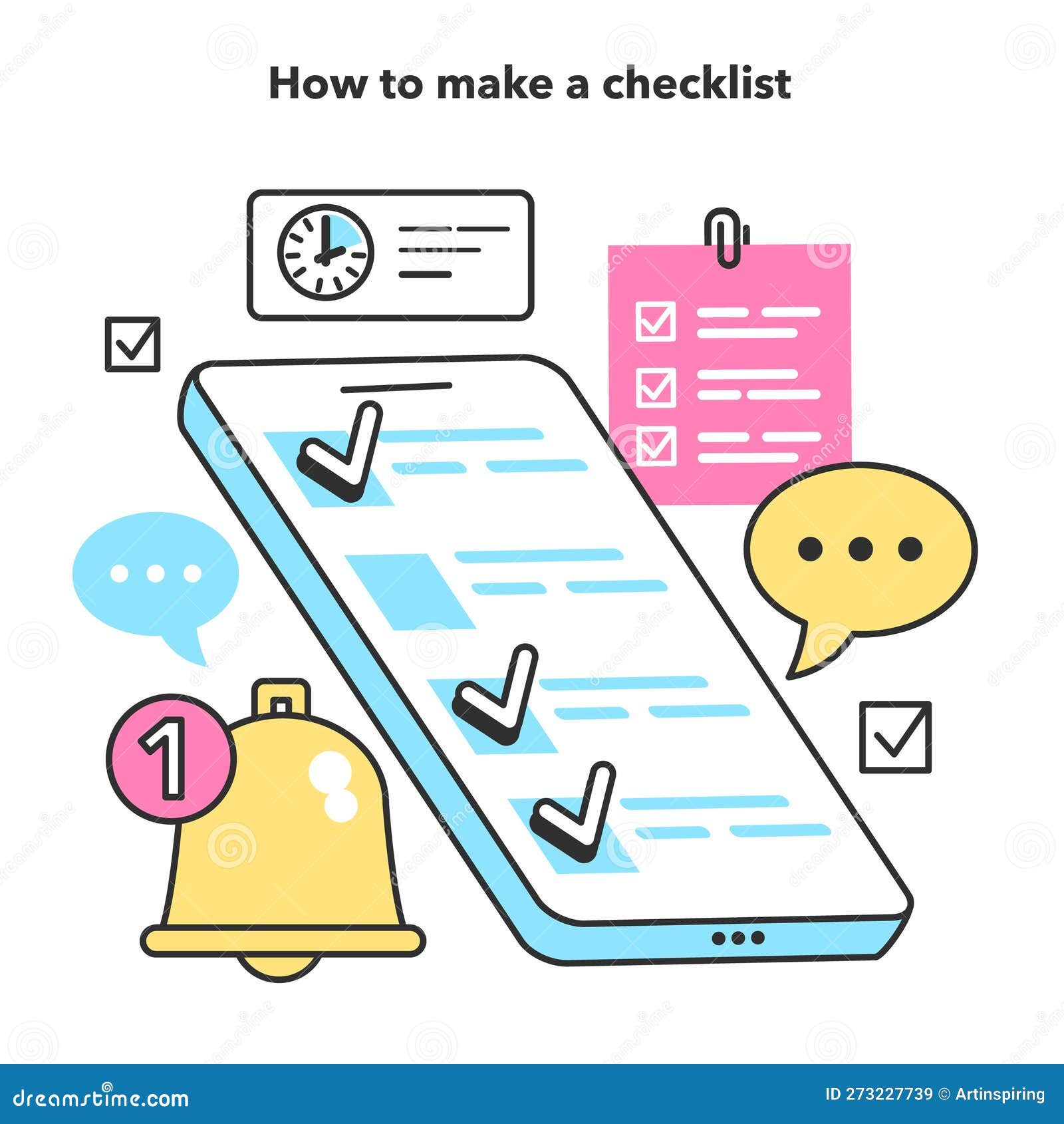 Checklist Making Concept. Planning the daily Routine with a Convenient ...