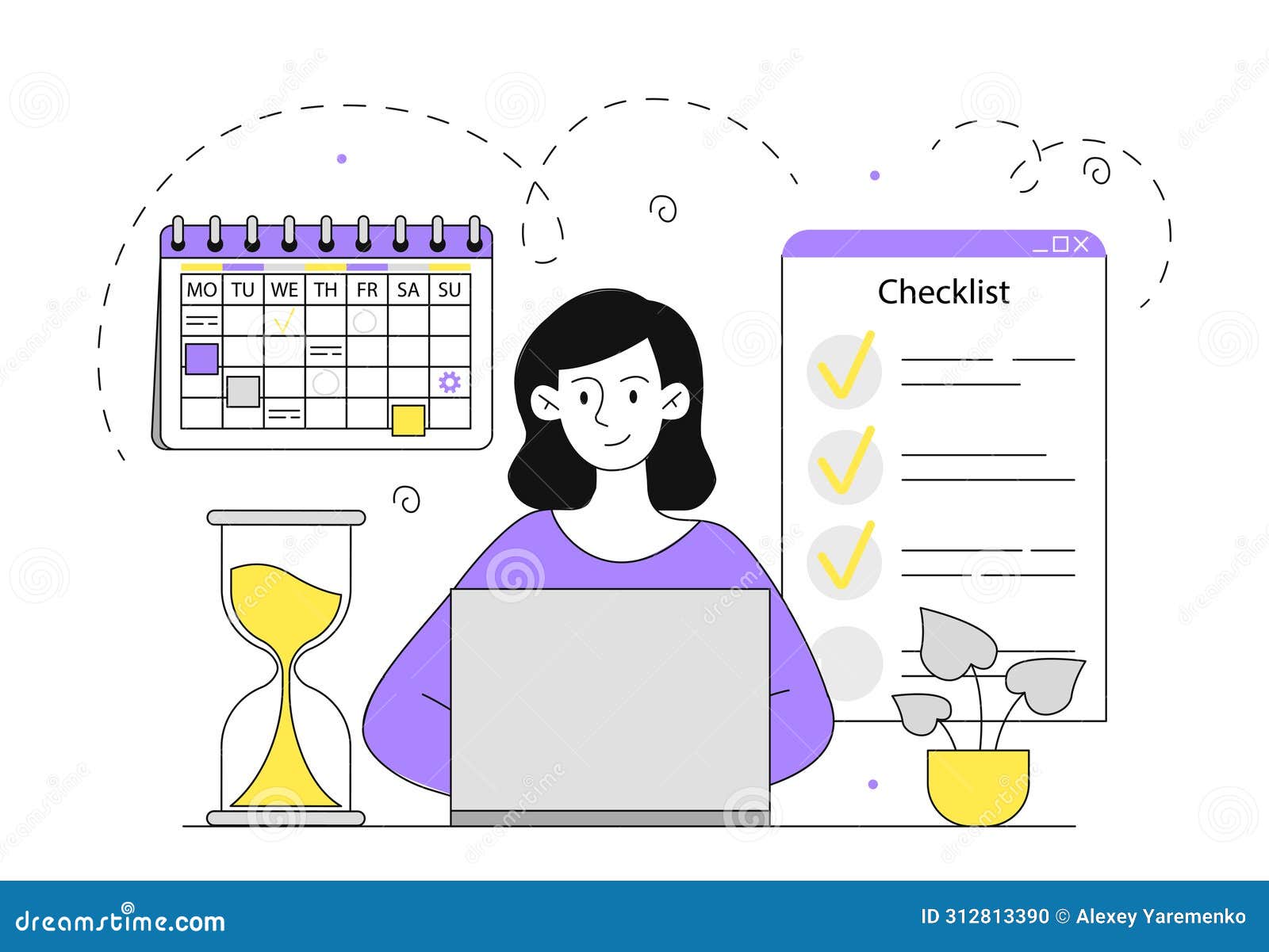 Checklist Making Vector Simple Stock Vector - Illustration of mark ...
