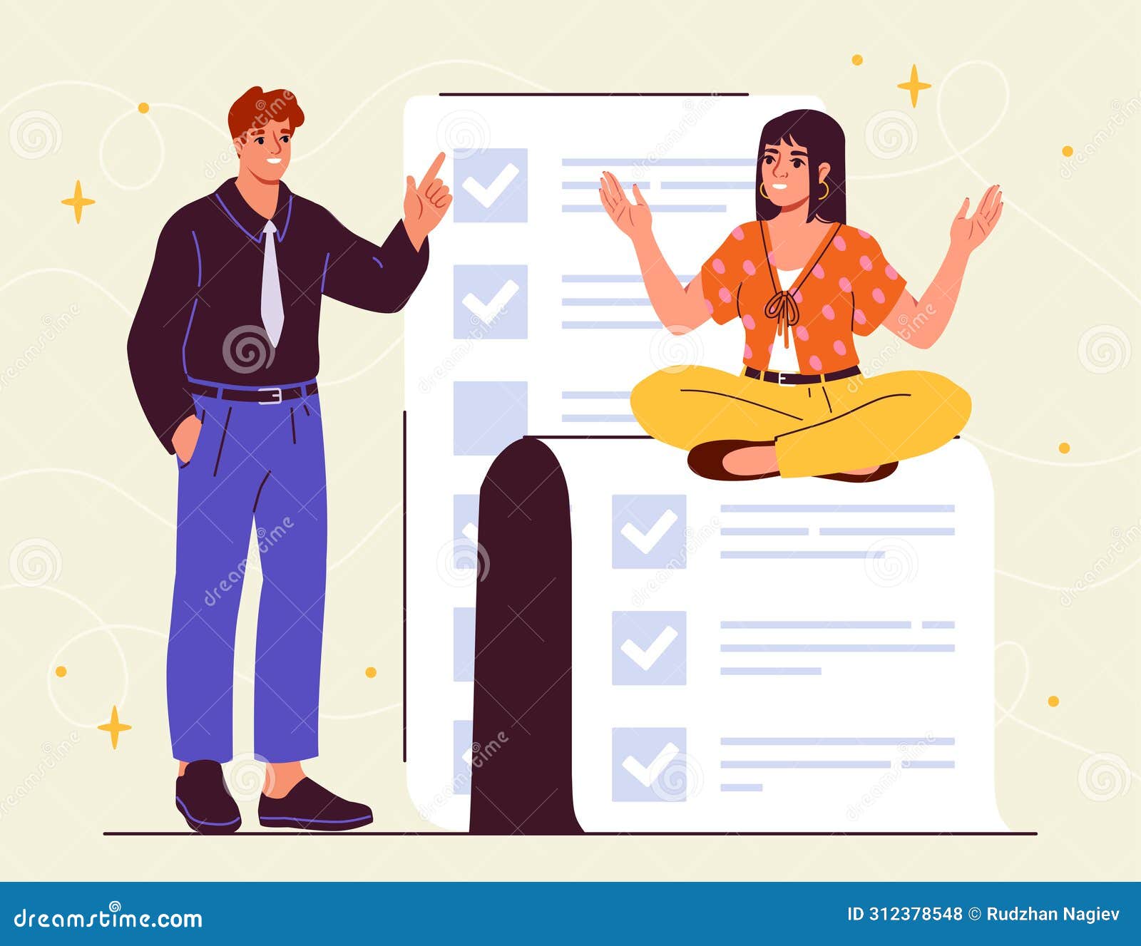Checklist Making Vector Concept Stock Vector - Illustration of document ...