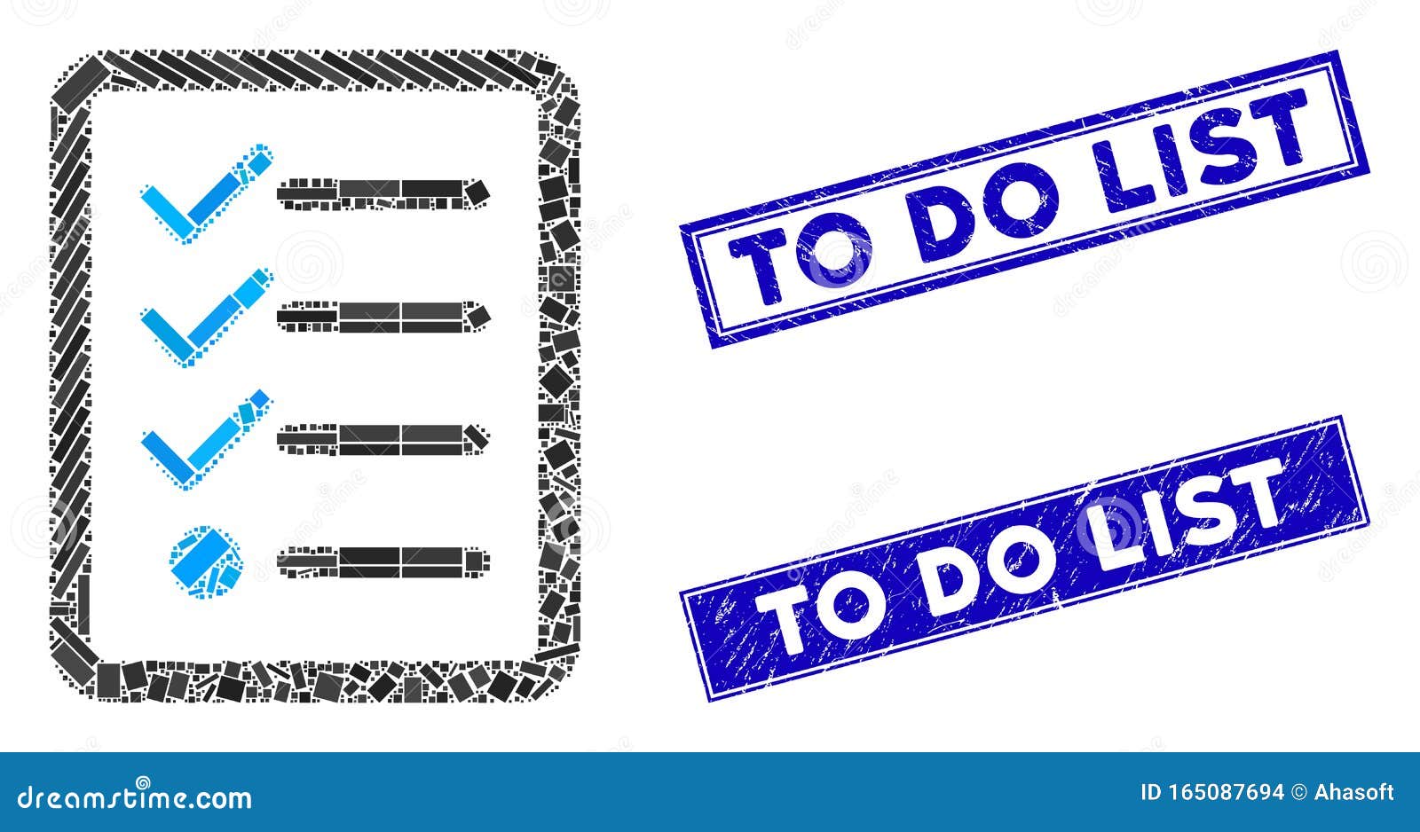 Checklist Mosaic and Grunge Rectangle To Do List Watermarks Stock ...