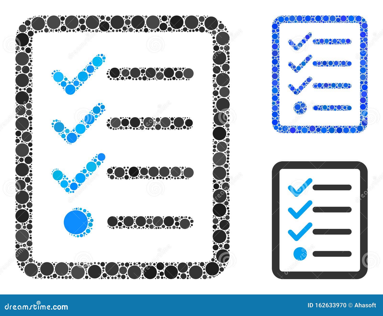 Checklist Mosaic Icon of Circle Dots Stock Illustration - Illustration ...