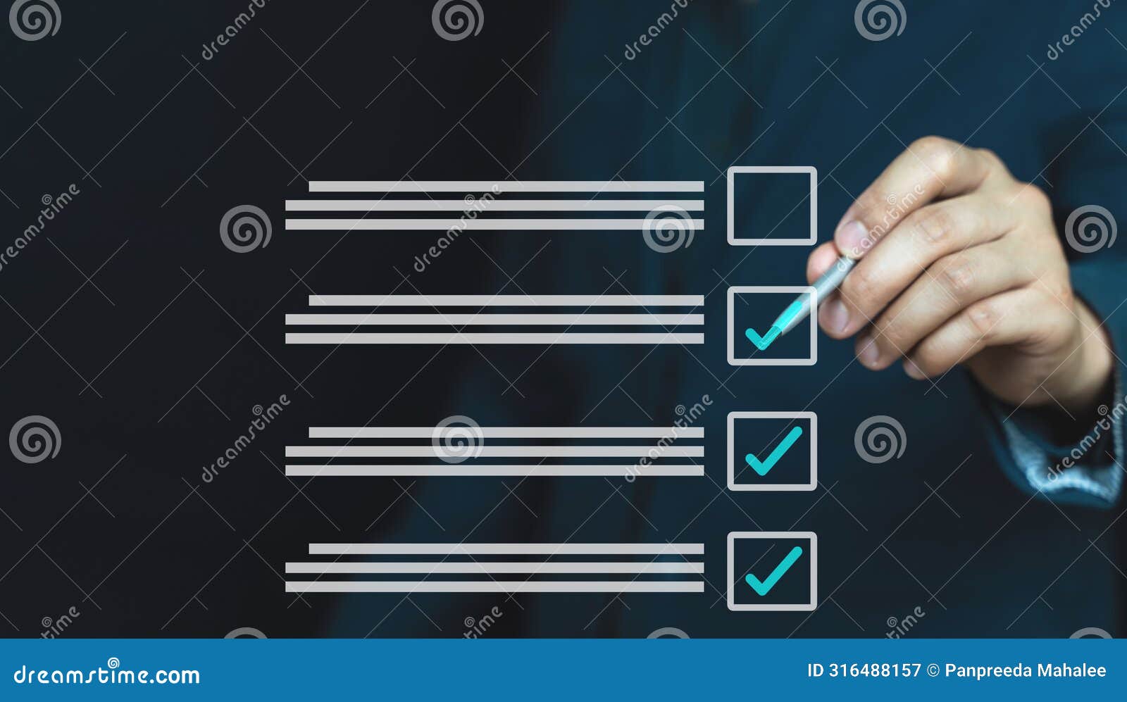 Checklist Online and Correct Mark on Data for Approve, Data Inspection ...