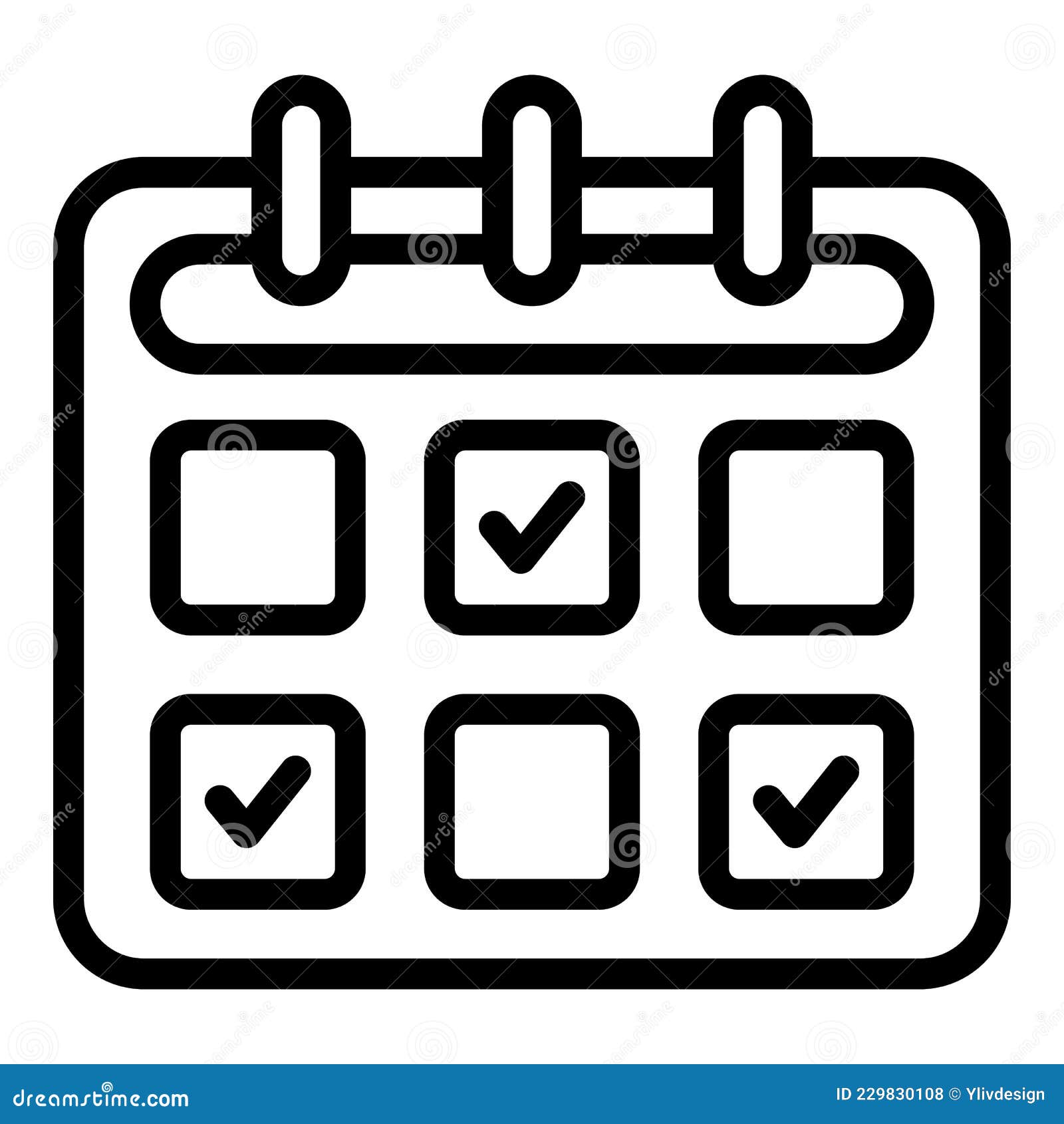 Checklist Page Icon Outline Vector. Report Document Stock Vector ...
