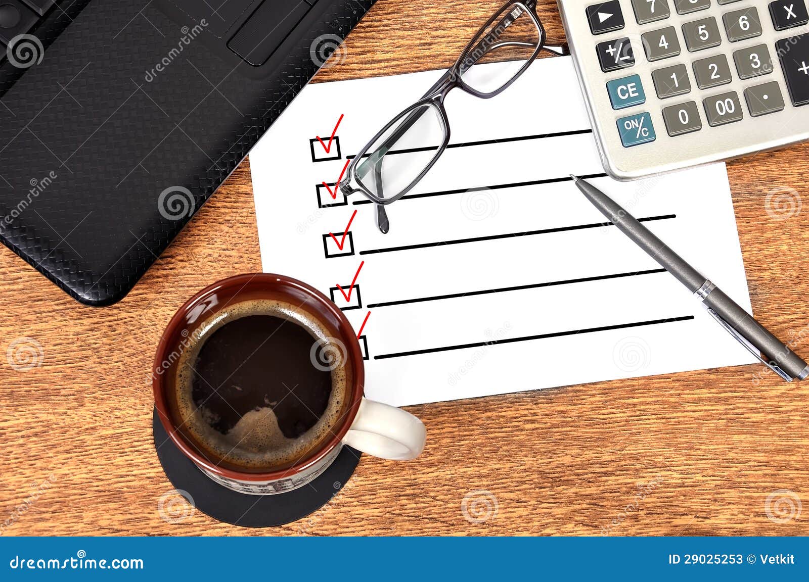 Checklist on paper stock image. Image of checklist, number - 29025253