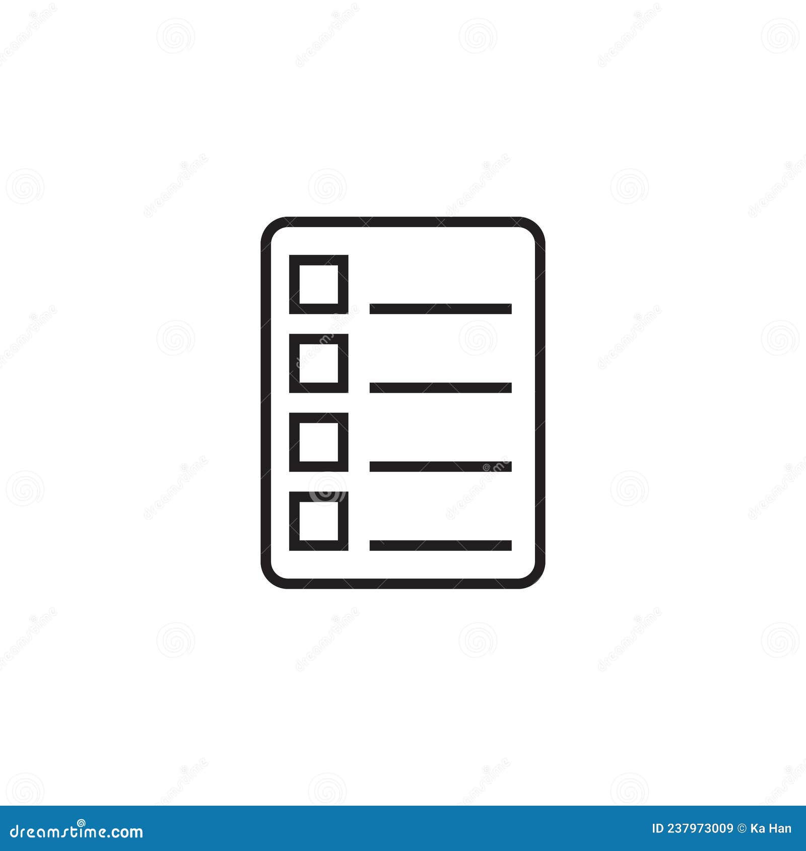 Checklist Paper Icon Vector Isolated on White Background Stock Vector ...