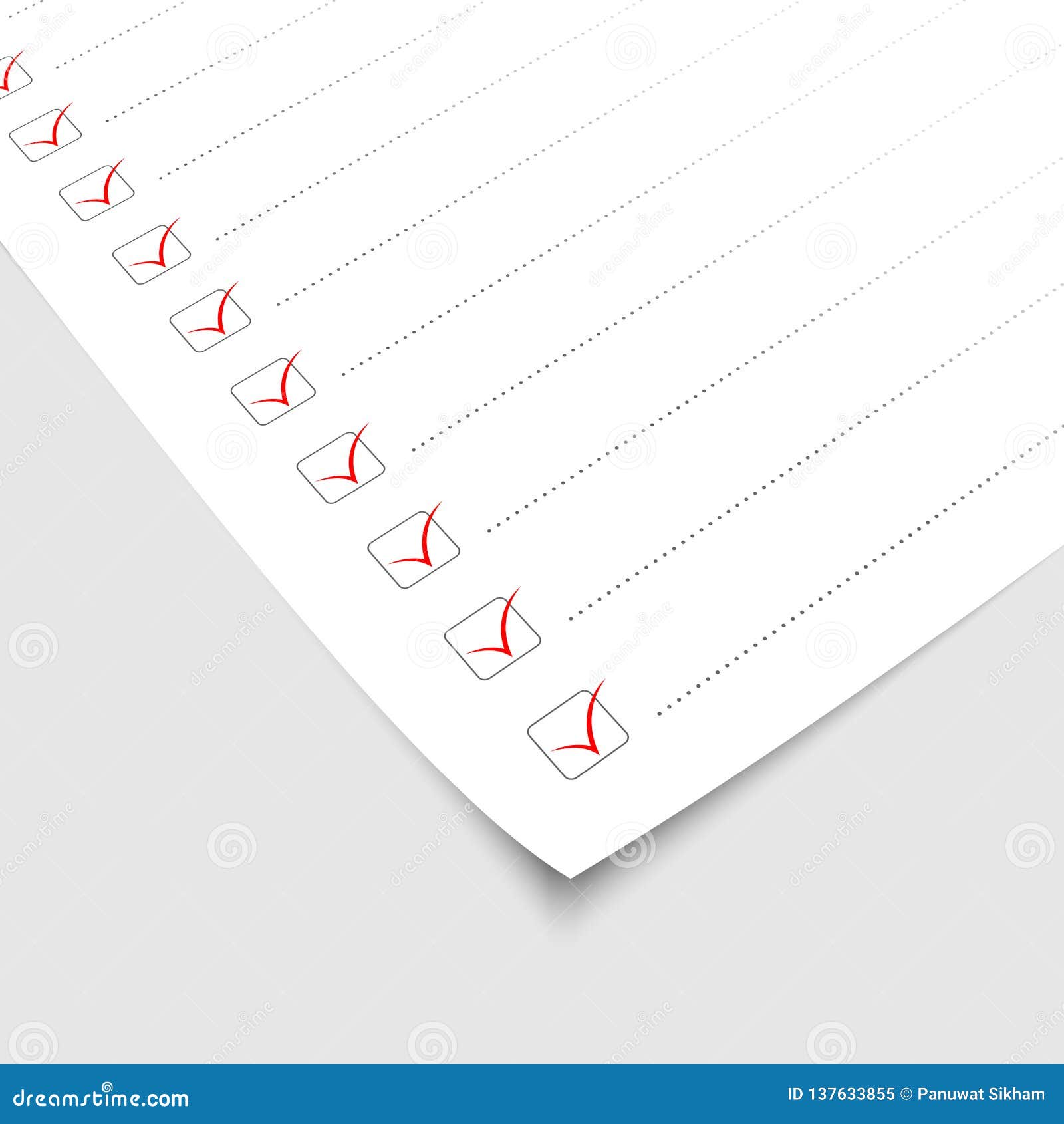 Checklist Paper. Vector Illustration Eps10 Stock Vector - Illustration ...