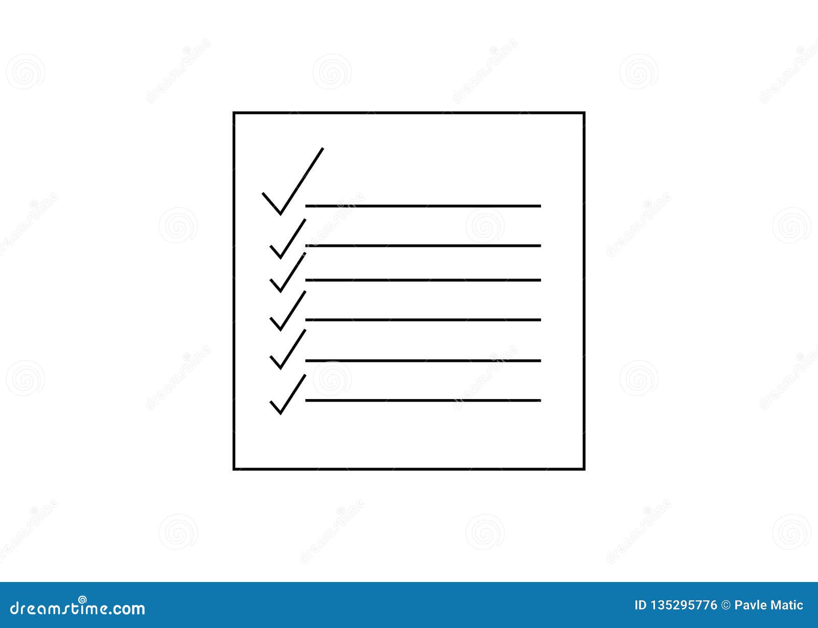 Checklist Paper on White Background Stock Vector - Illustration of flat ...