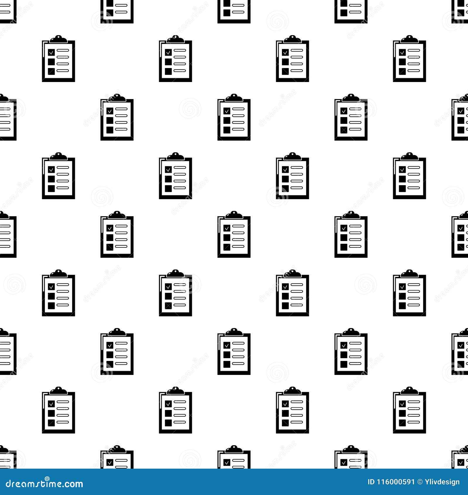 Checklist Pattern Vector Seamless Stock Vector - Illustration of ...