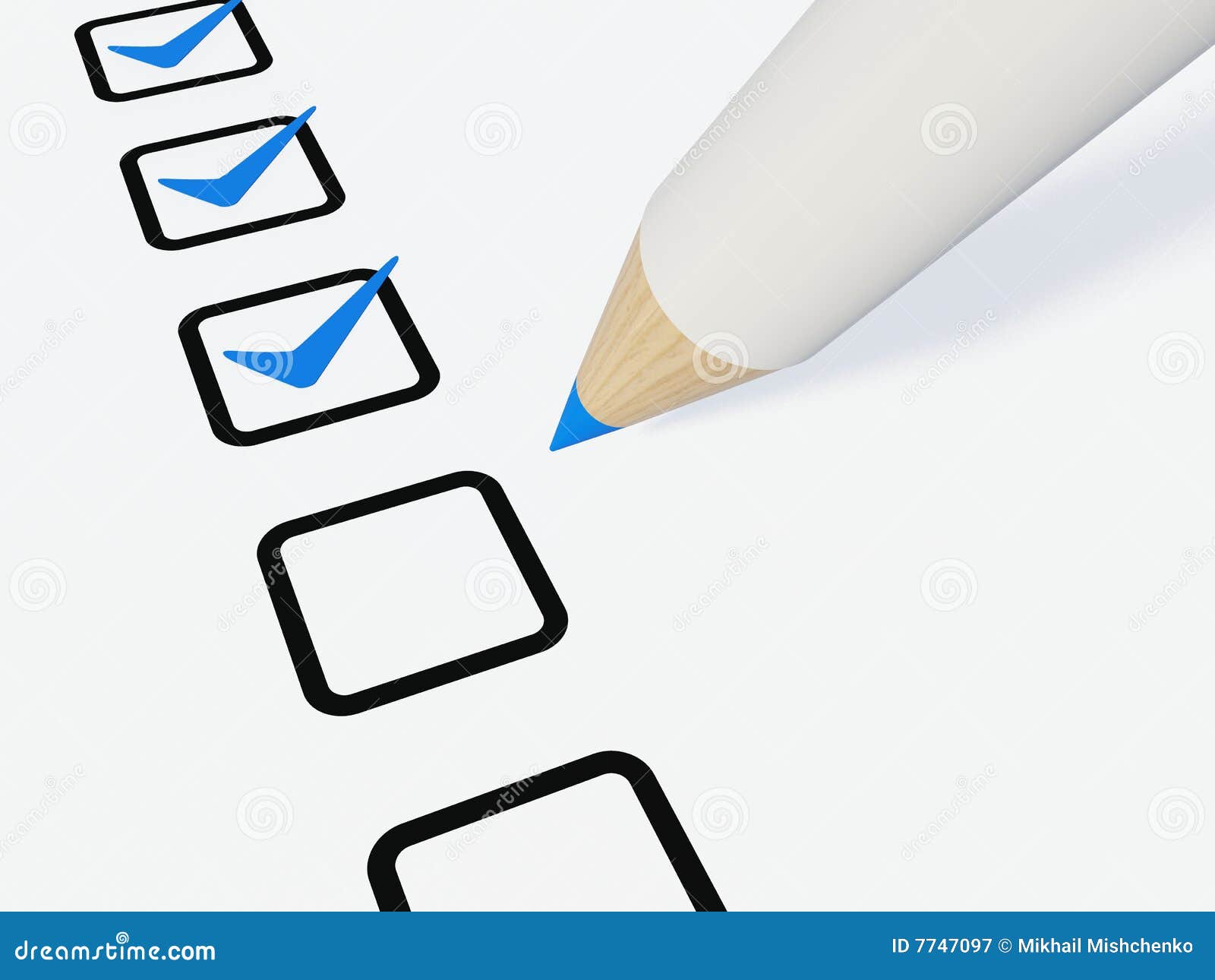 Checklist with pen stock illustration. Illustration of company - 7747097