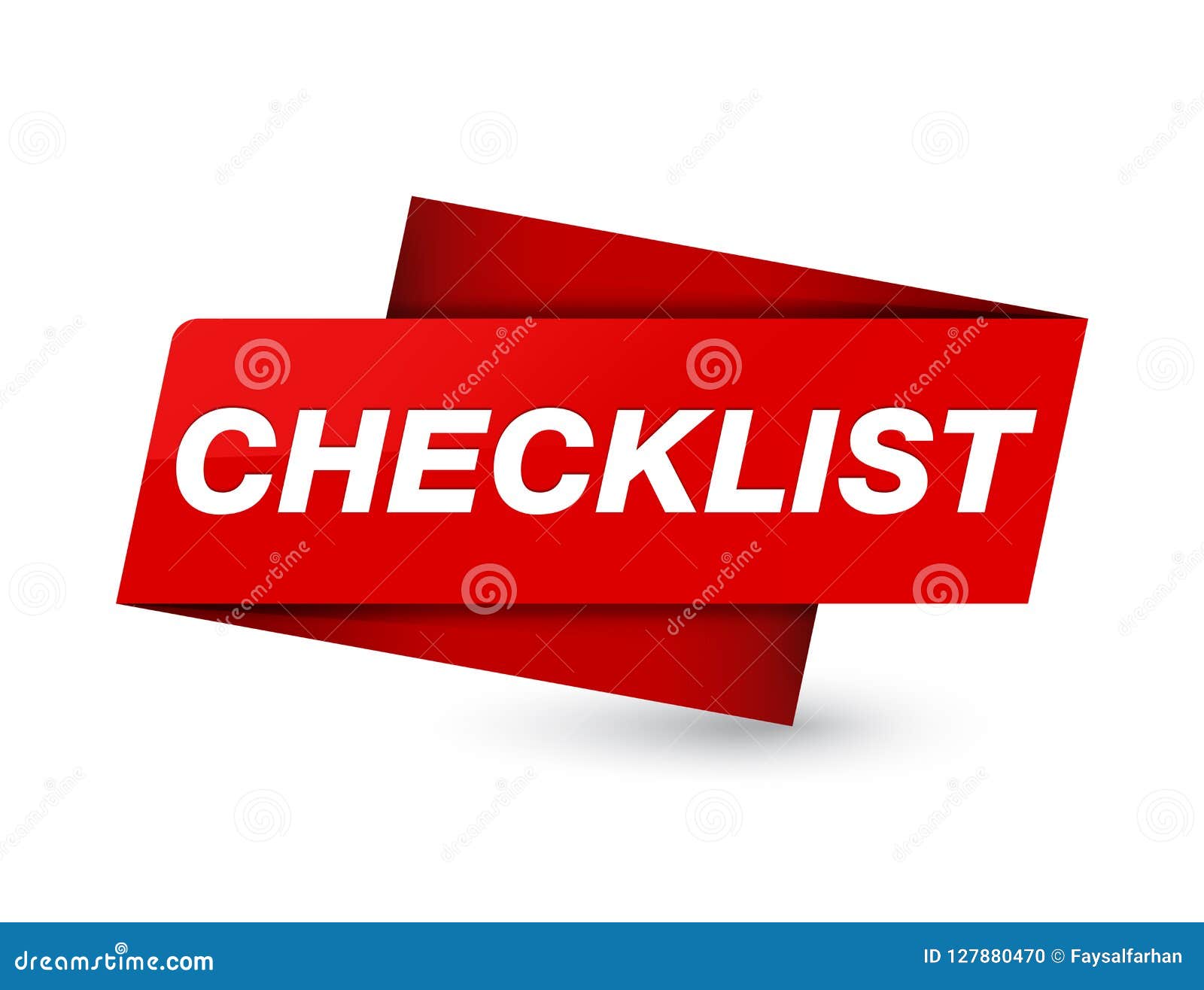 Checklist Premium Red Tag Sign Stock Illustration - Illustration of ...