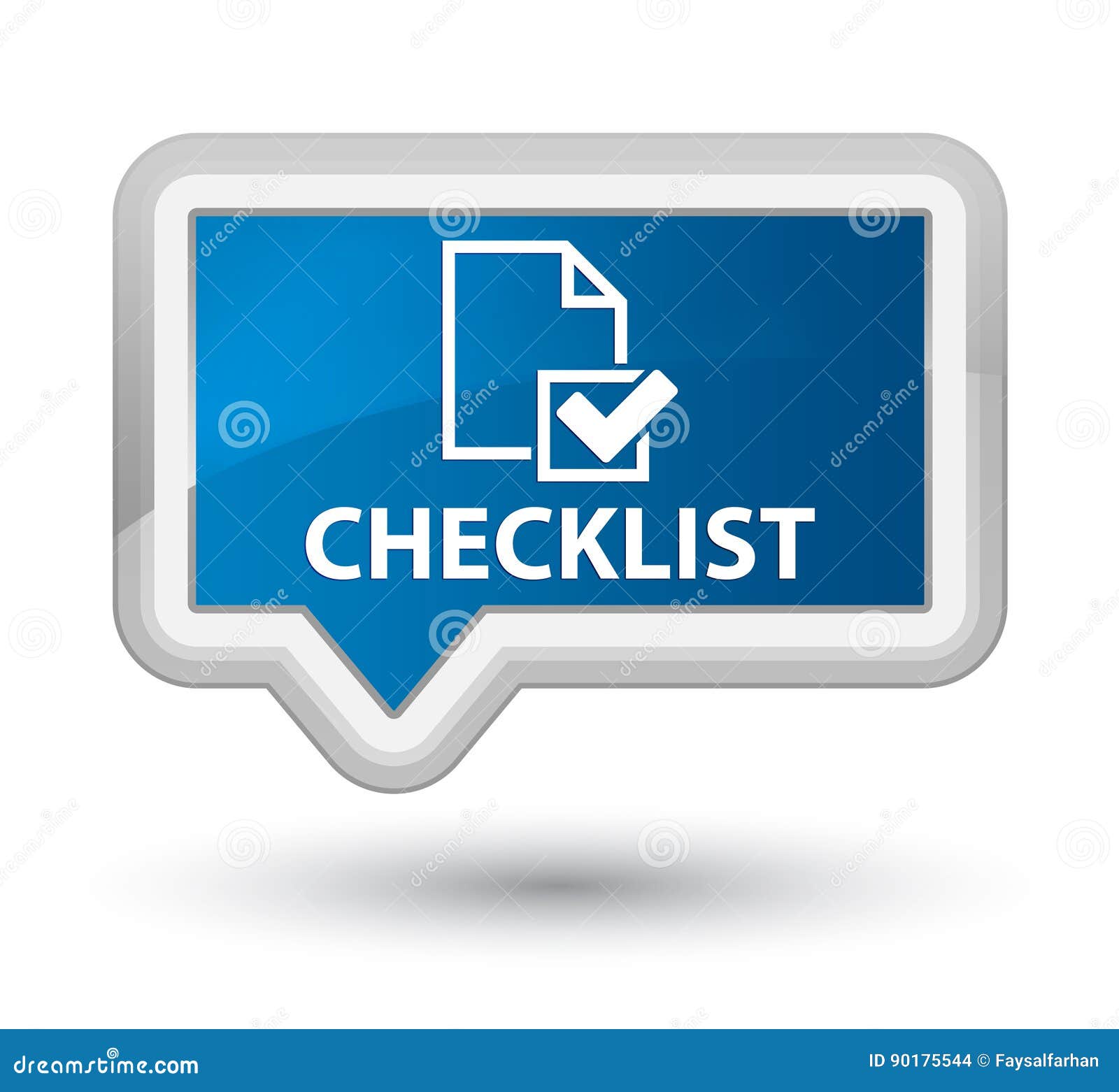 Checklist Prime Blue Banner Button Stock Illustration - Illustration of ...