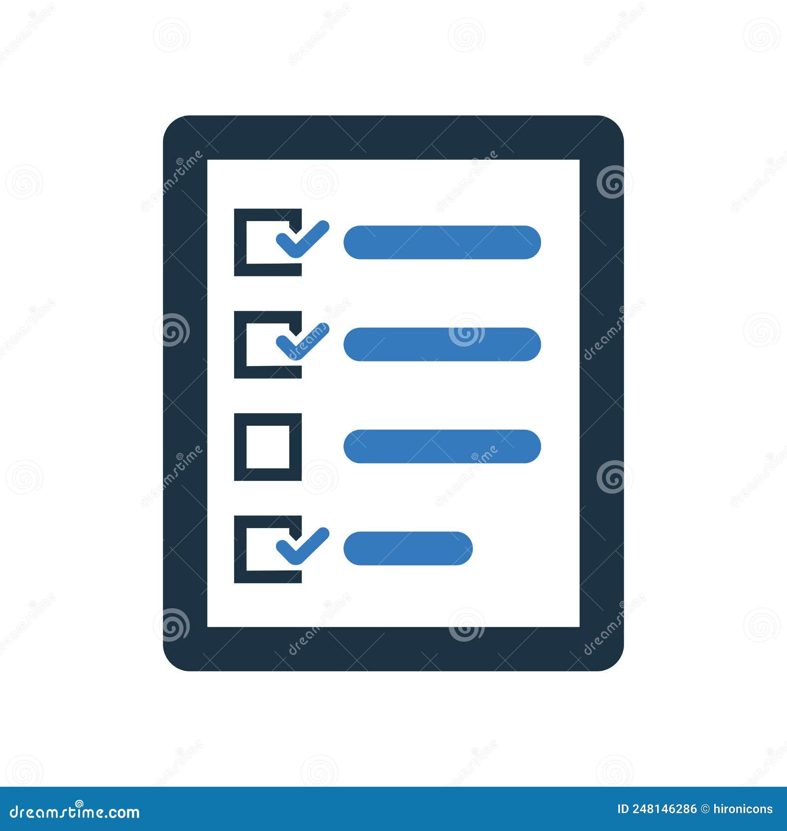 Checklist, Question Paper Icon. Glyph Style Vector EPS Stock ...