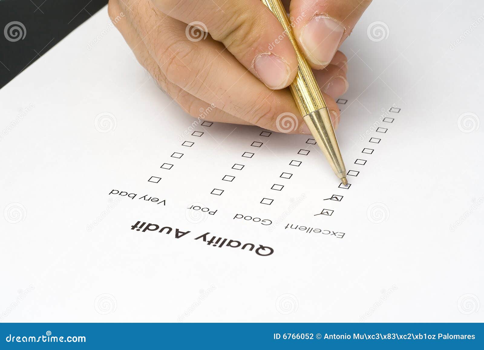Checklist Questionnaire Quality of Service Stock Photo - Image of ...