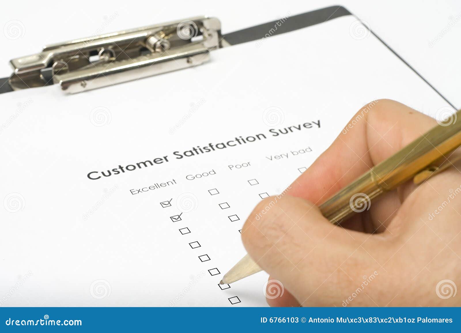 Checklist Questionnaire Quality of Service Stock Image - Image of ...