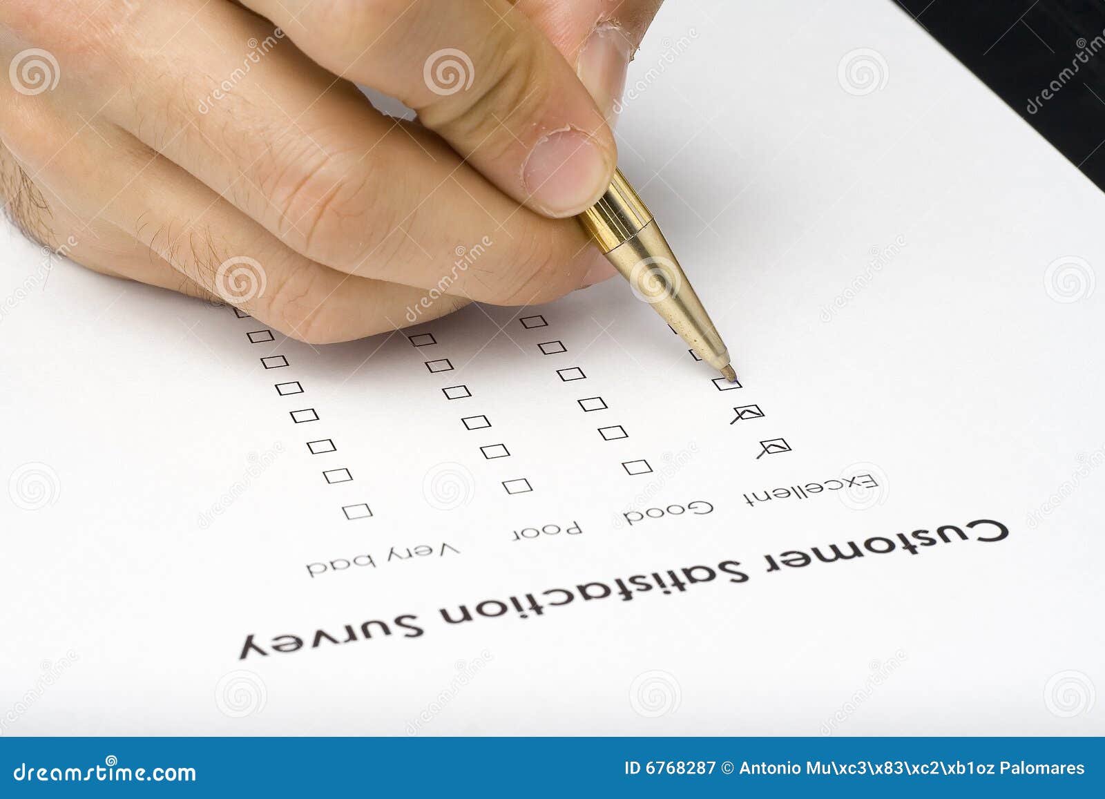 Checklist Questionnaire Quality of Service Stock Image - Image of ...