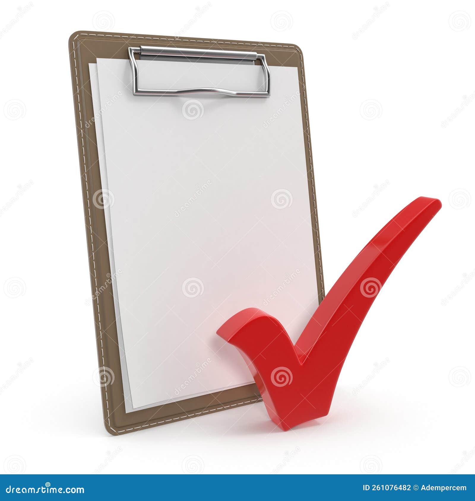 Checklist and Red Check Mark Stock Illustration - Illustration of ...