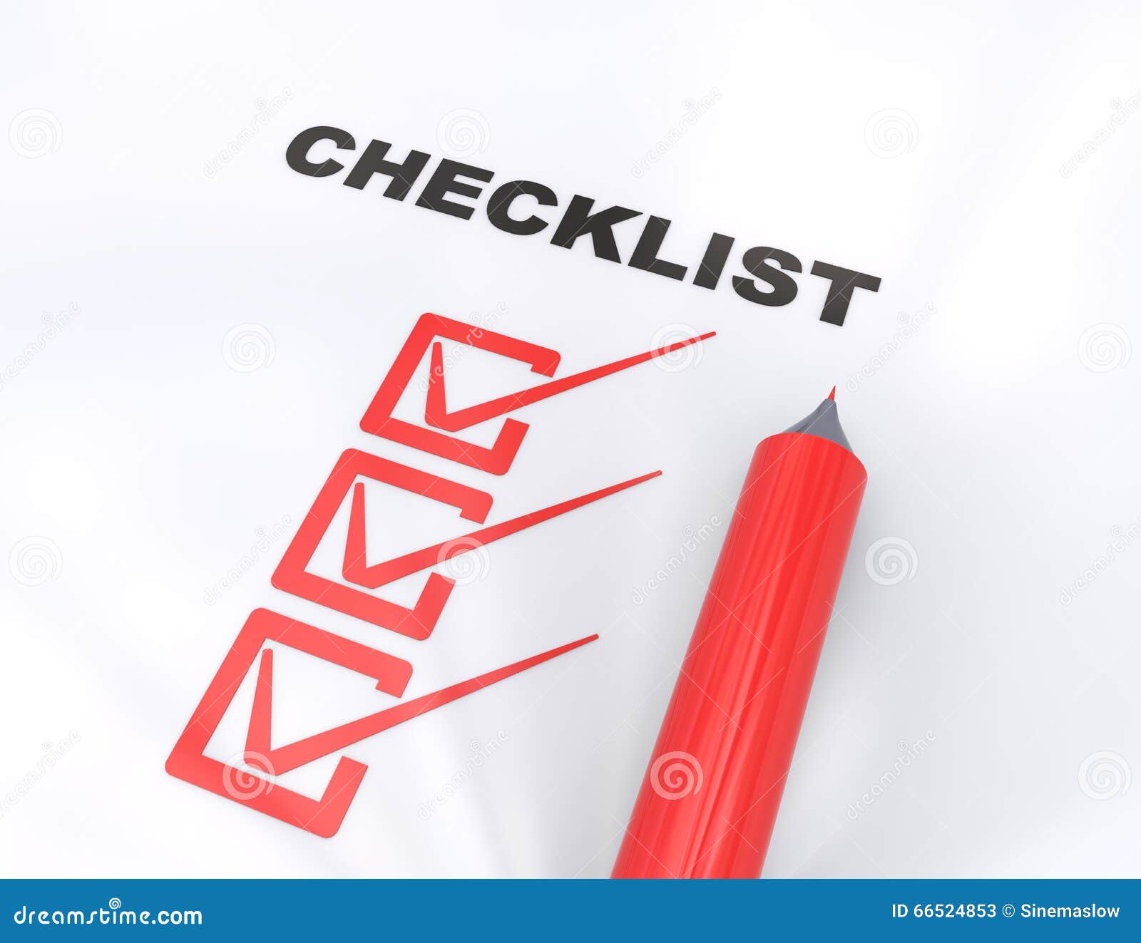 Checklist. stock image. Image of single, graphic, list - 66524853