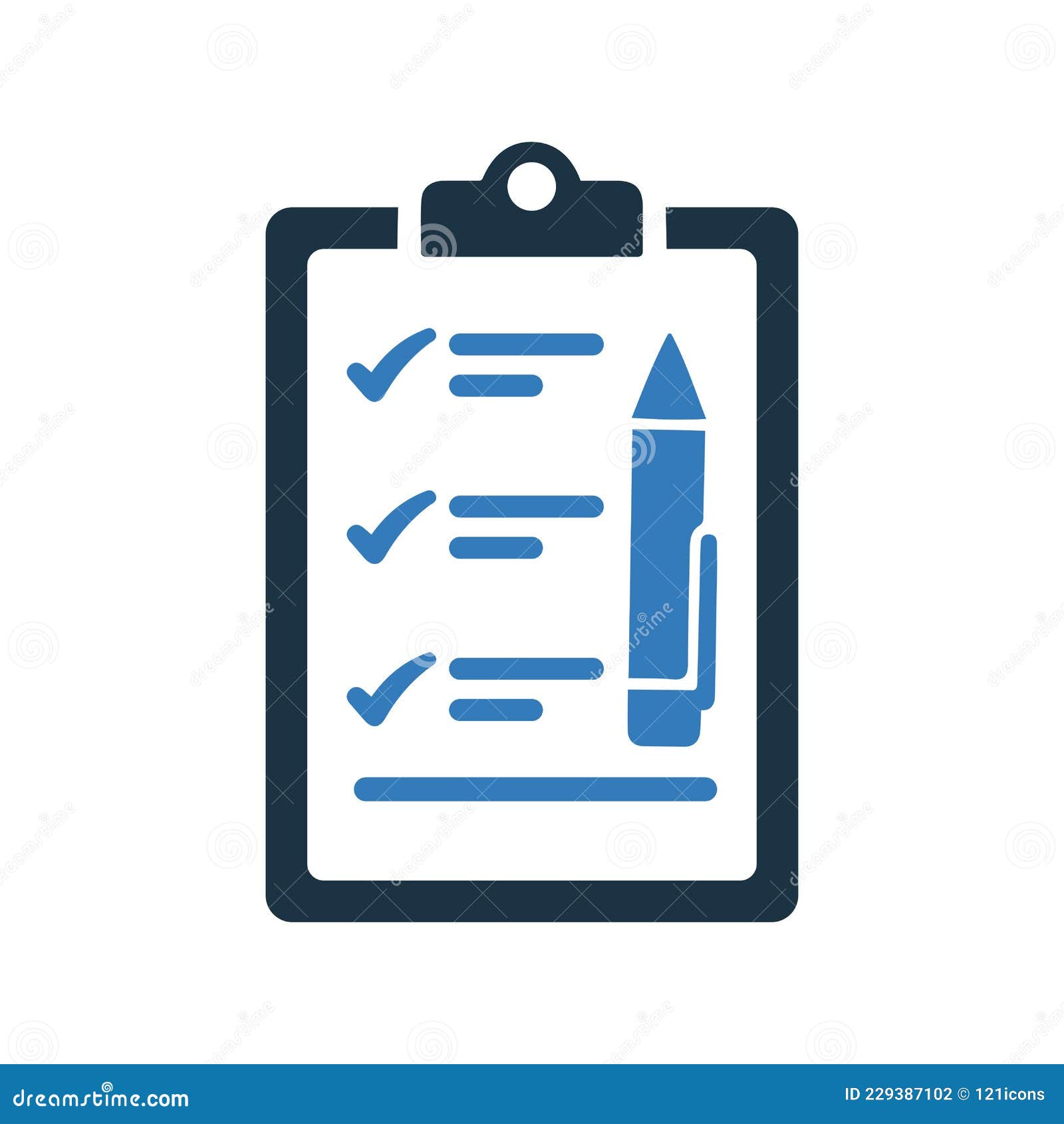 Checklist, Report Icon. Simple Flat Design Concept Stock Vector ...