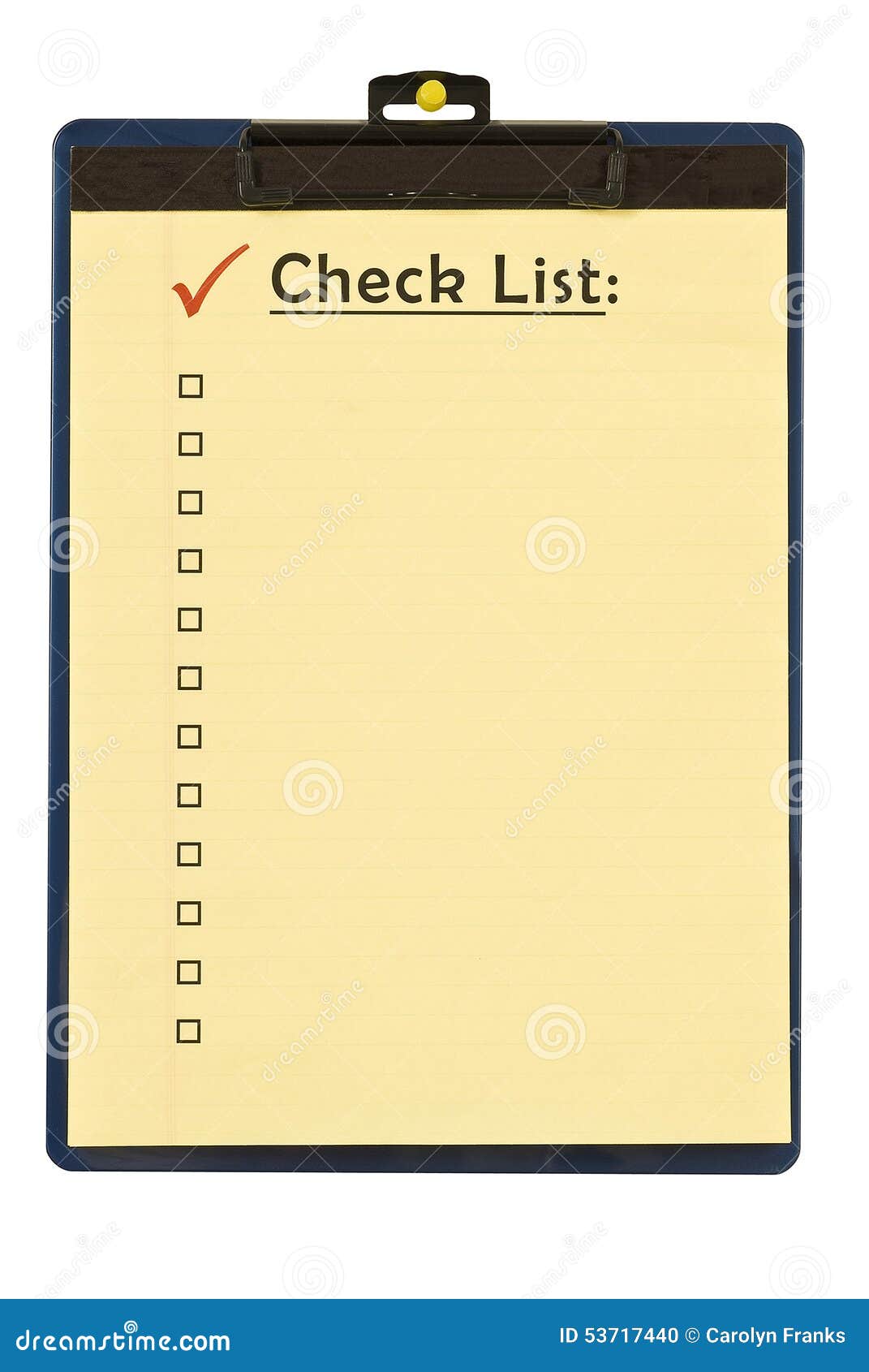 Checklist Revised 3 stock photo. Image of note, medium - 53717440