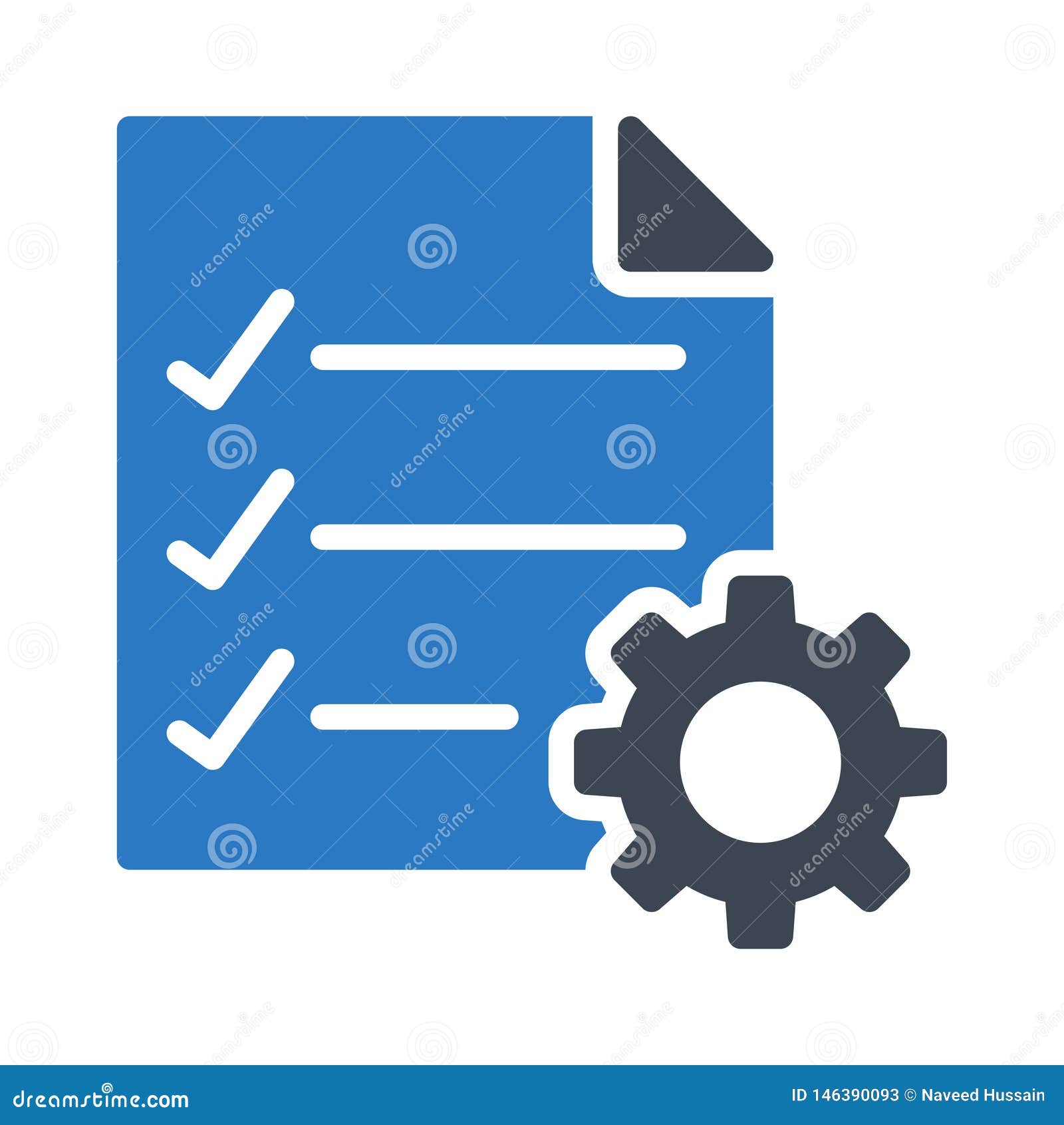 Checklist Setting Glyph Color Vector Icon Stock Vector - Illustration ...