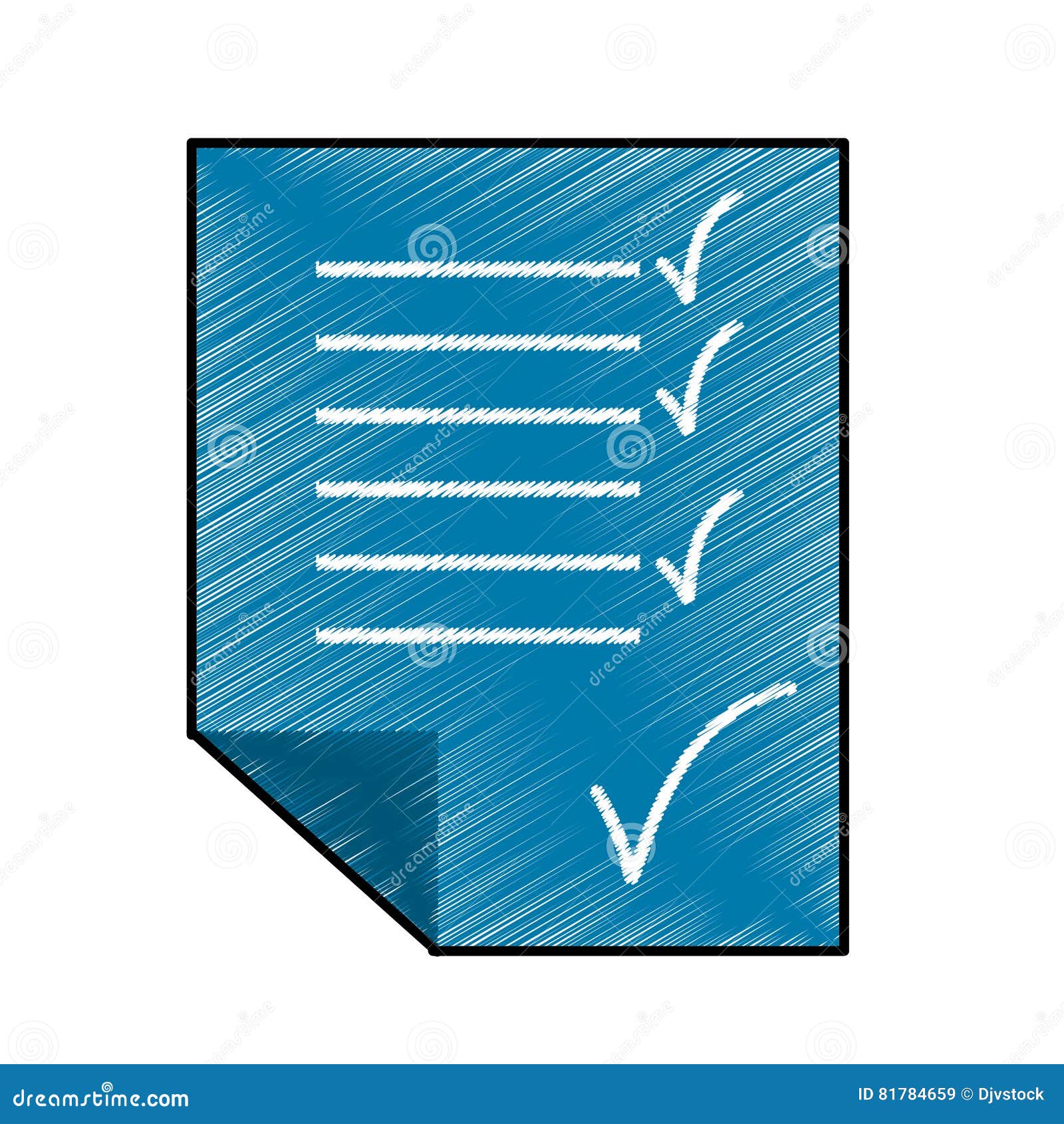 Checklist sheet icon image stock vector. Illustration of mark - 81784659