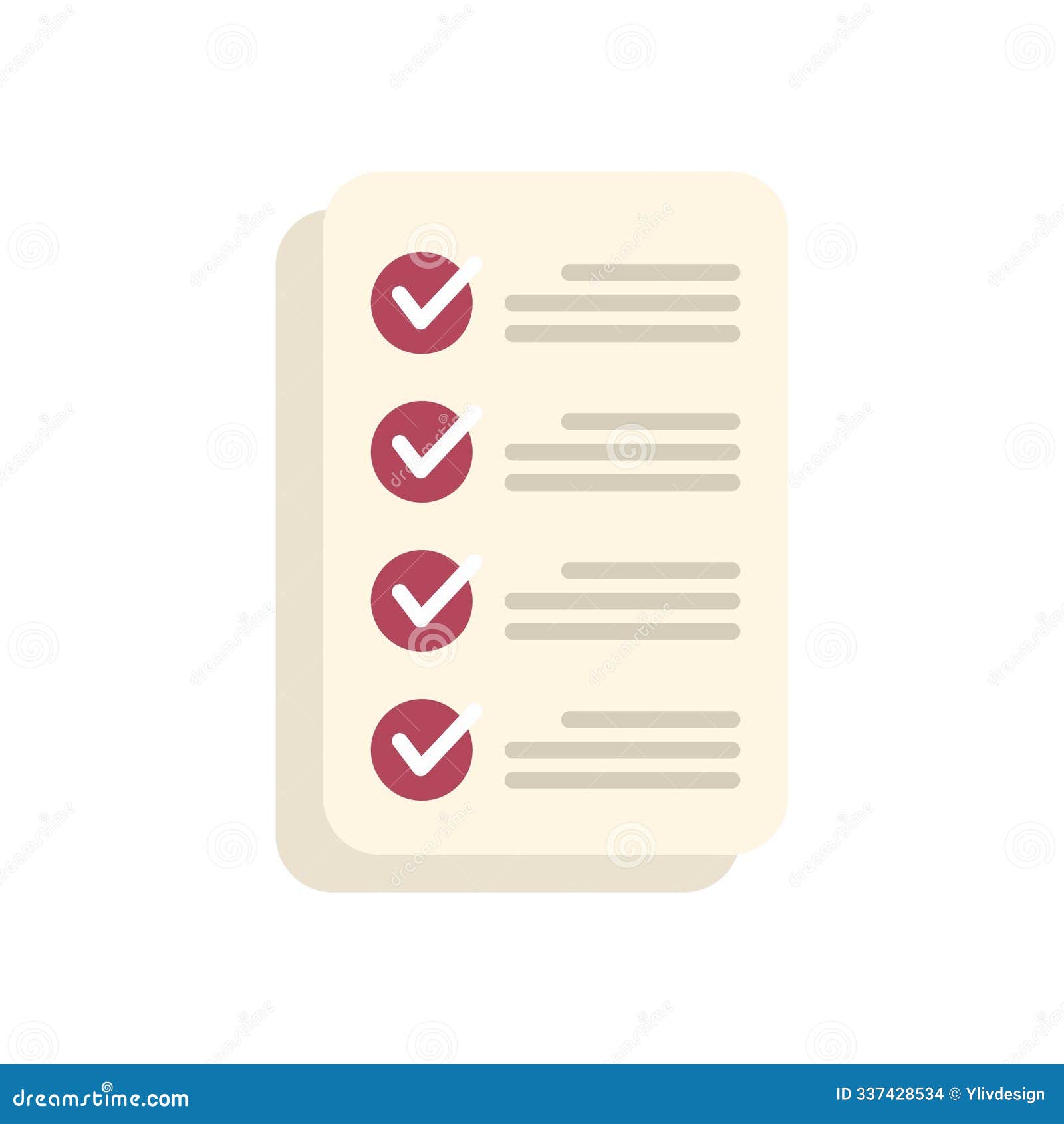 Checklist Showing Completing Tasks with Check Marks Stock Vector - Illustration of questionnaire ...