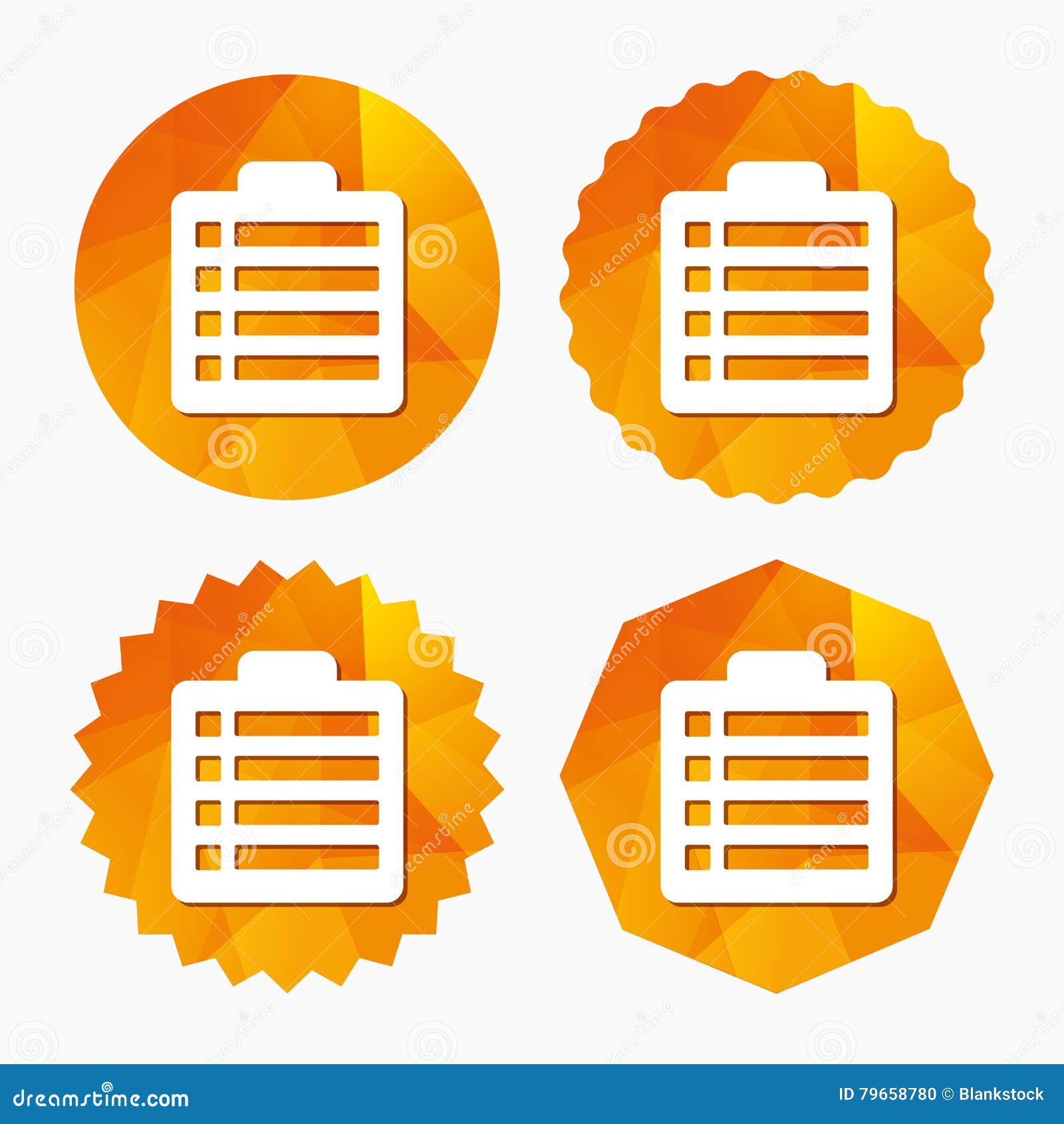 Checklist Sign Icon. Control List Symbol Stock Vector - Illustration of ...