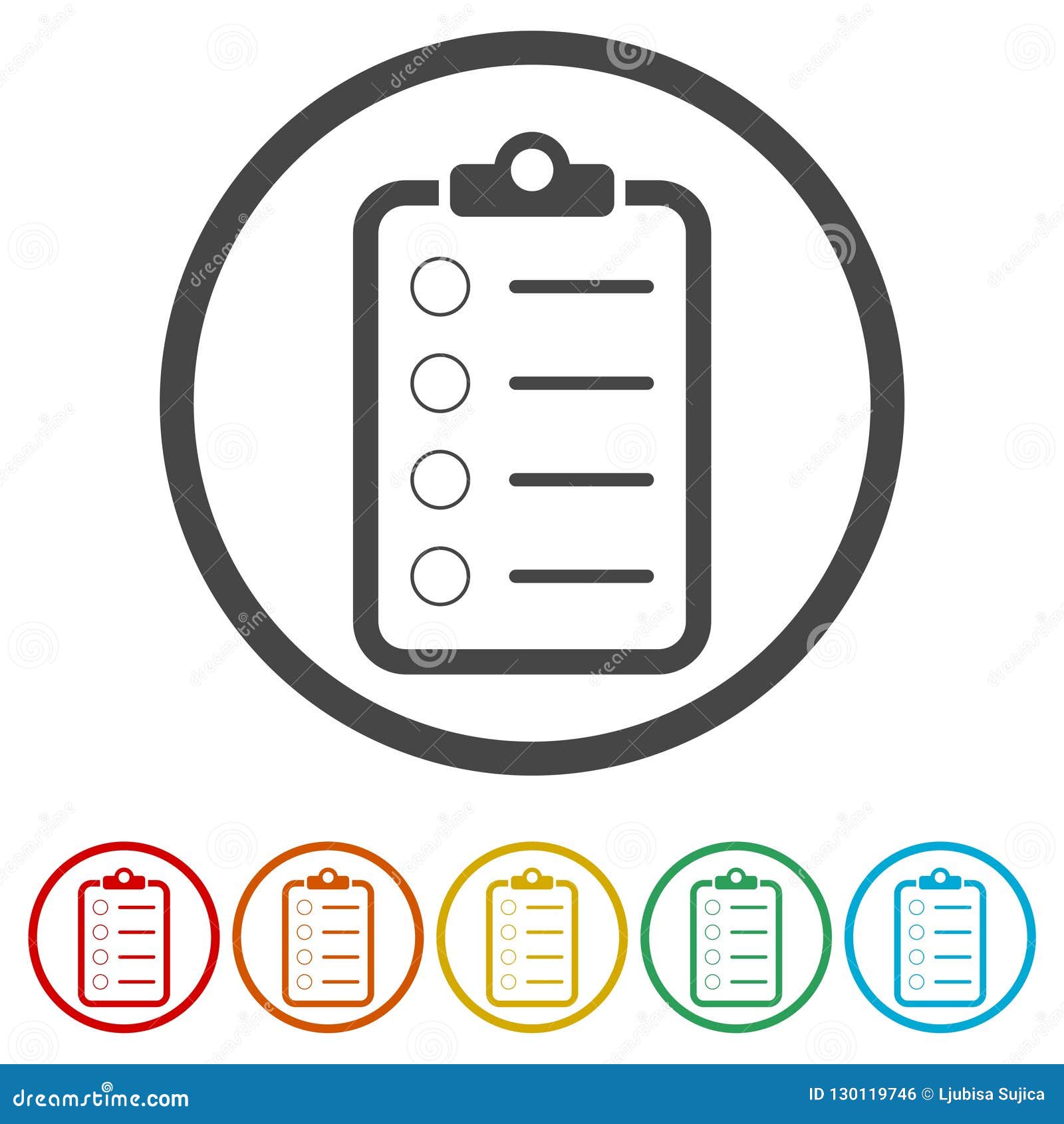 Checklist Sign Icon. Control List Symbol Stock Vector - Illustration of ...