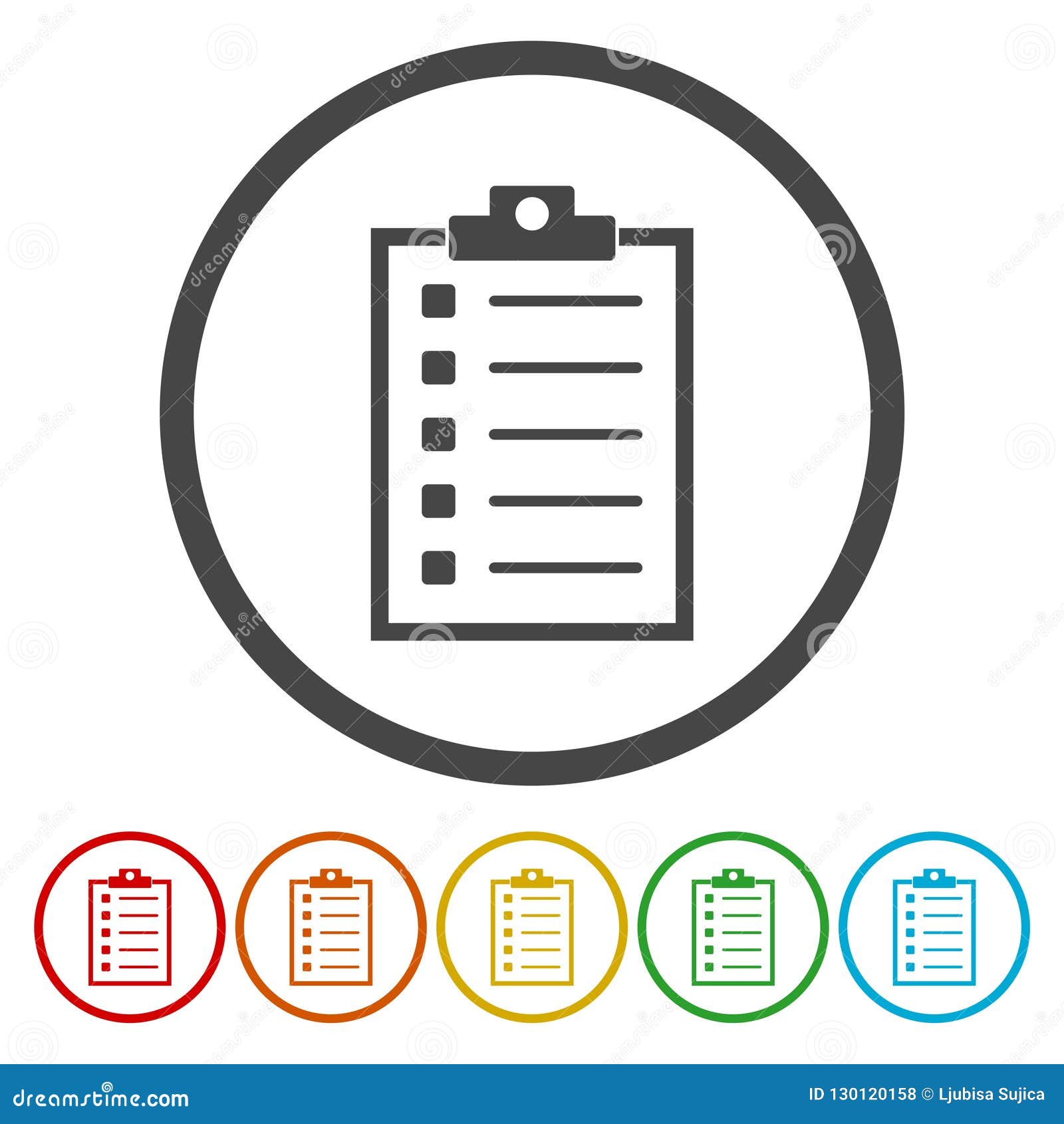 Checklist Sign Icon. Control List Symbol Stock Vector - Illustration of ...