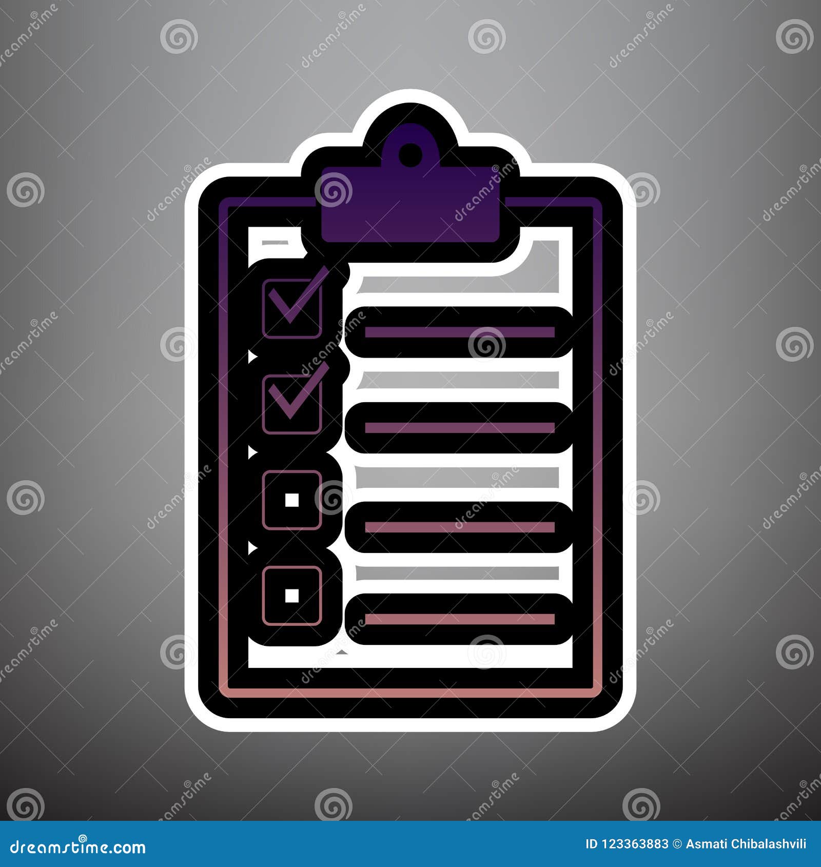 Checklist Sign Illustration. Vector Stock Vector - Illustration of ...