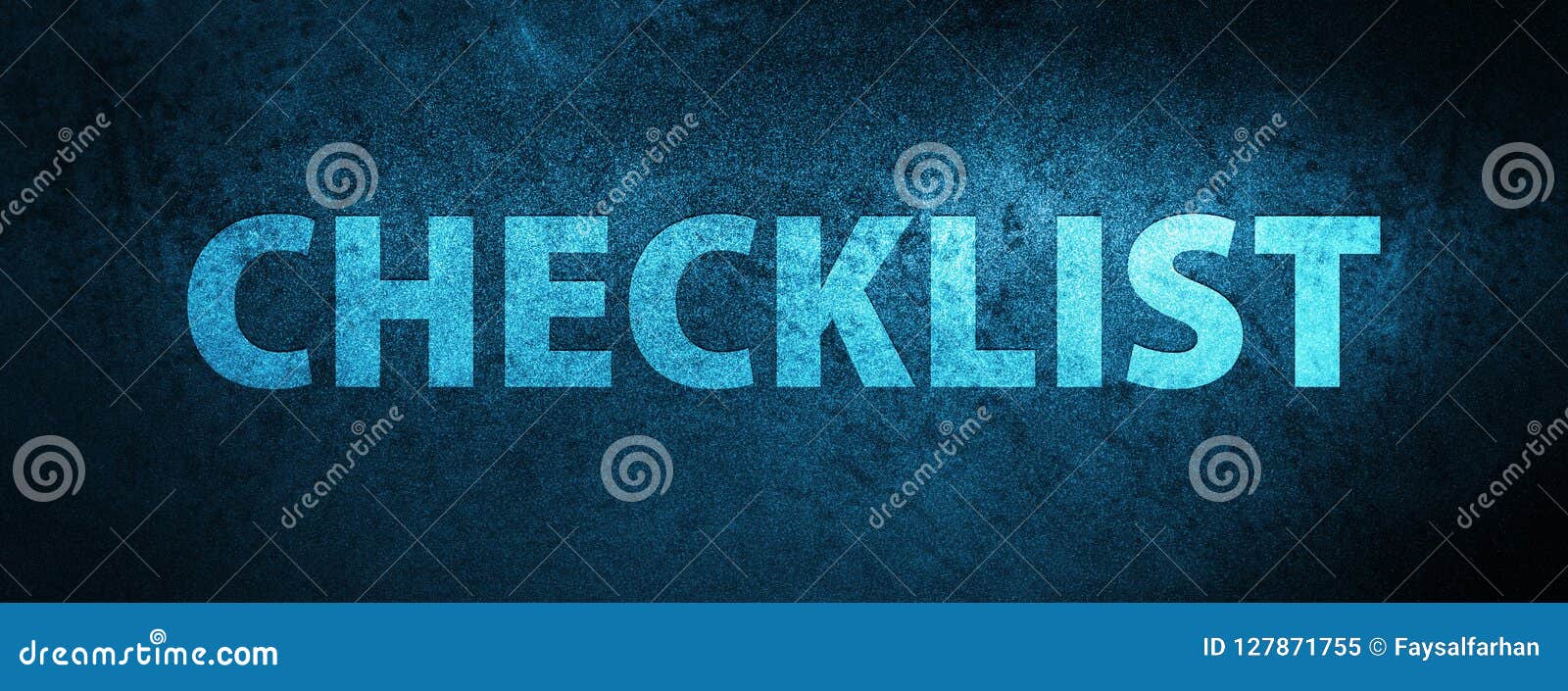 Checklist Special Blue Banner Background Stock Illustration ...