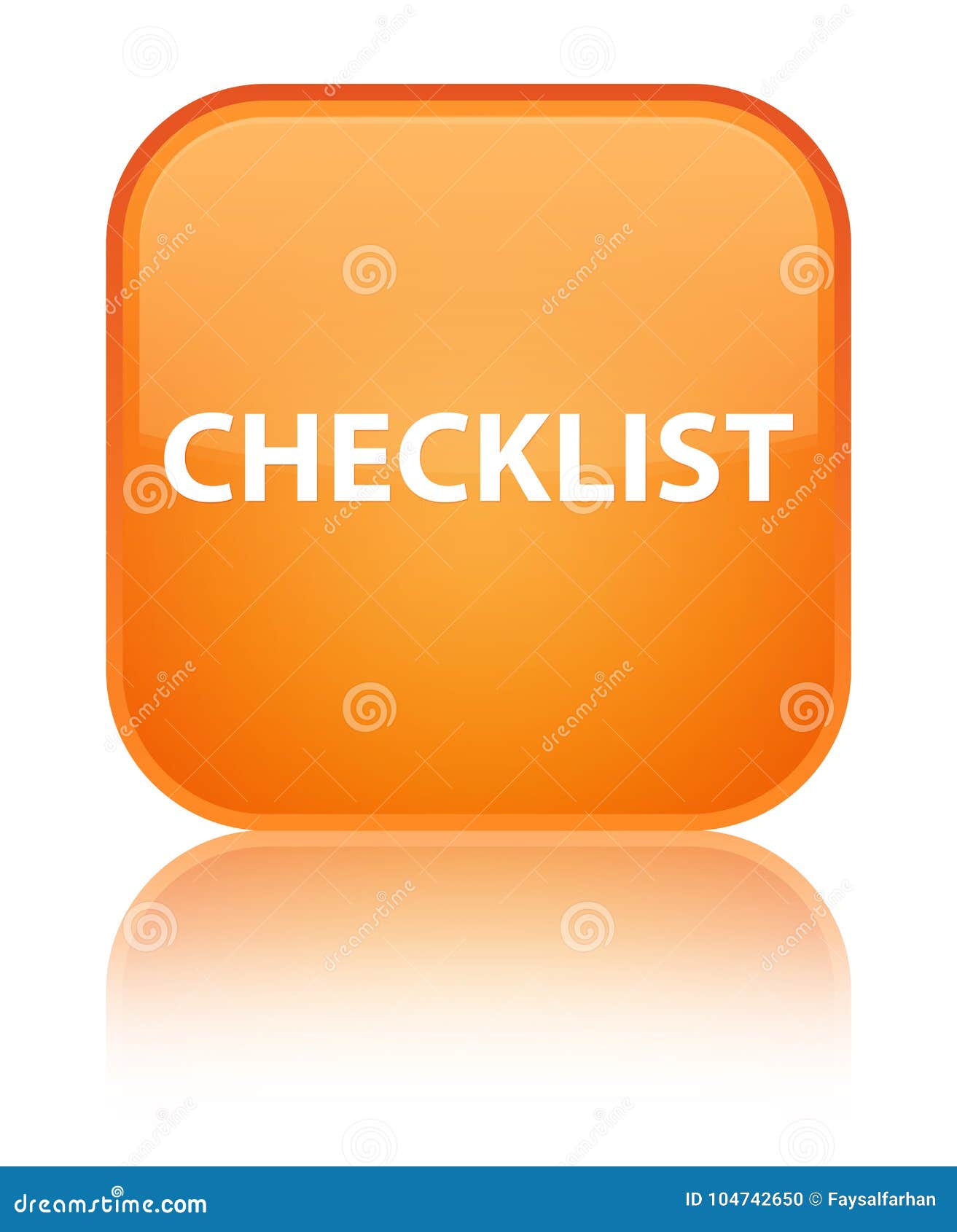 Checklist Special Orange Square Button Stock Illustration ...