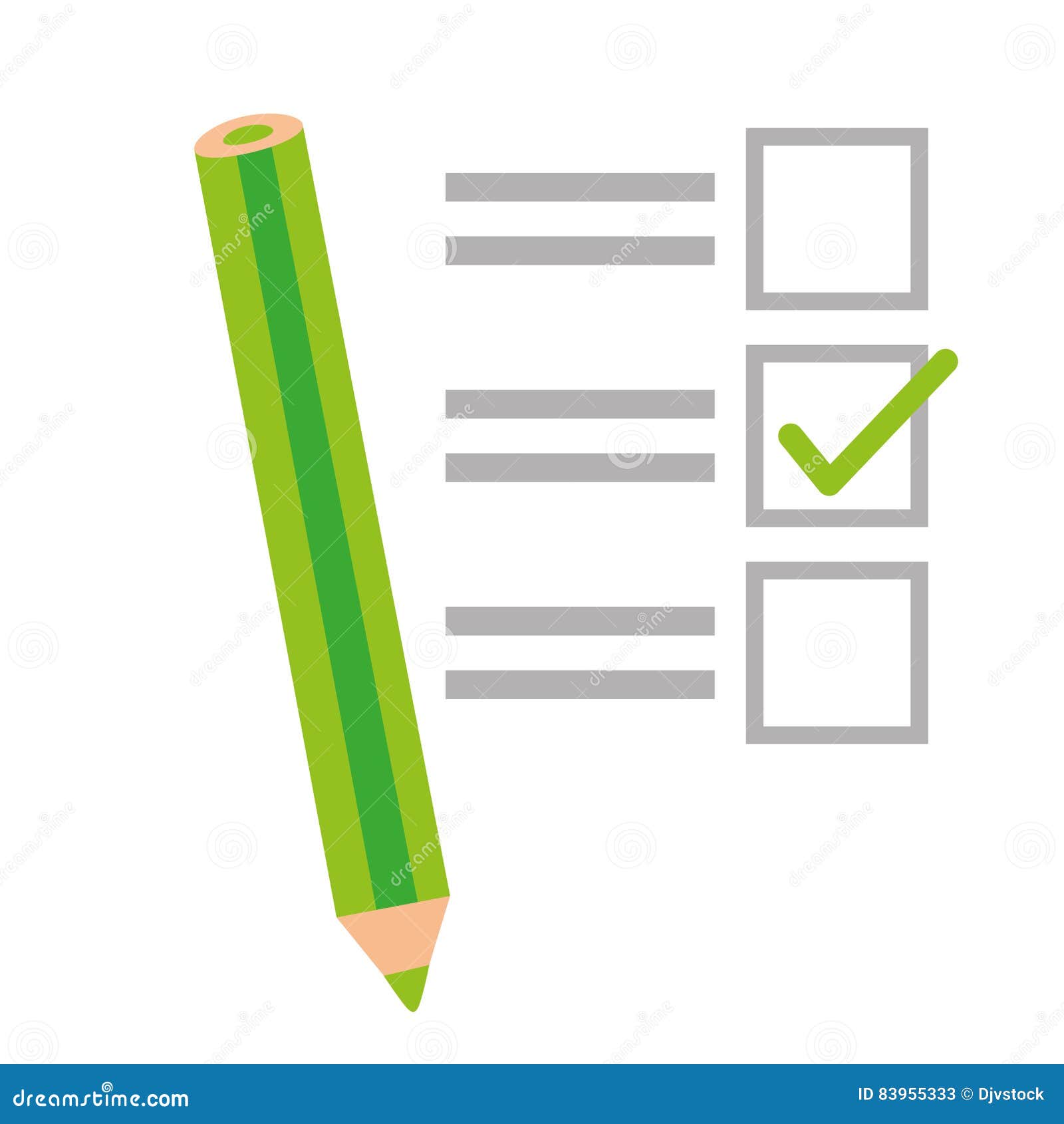Checklist with Square Cases Icon Image Stock Vector - Illustration of ...
