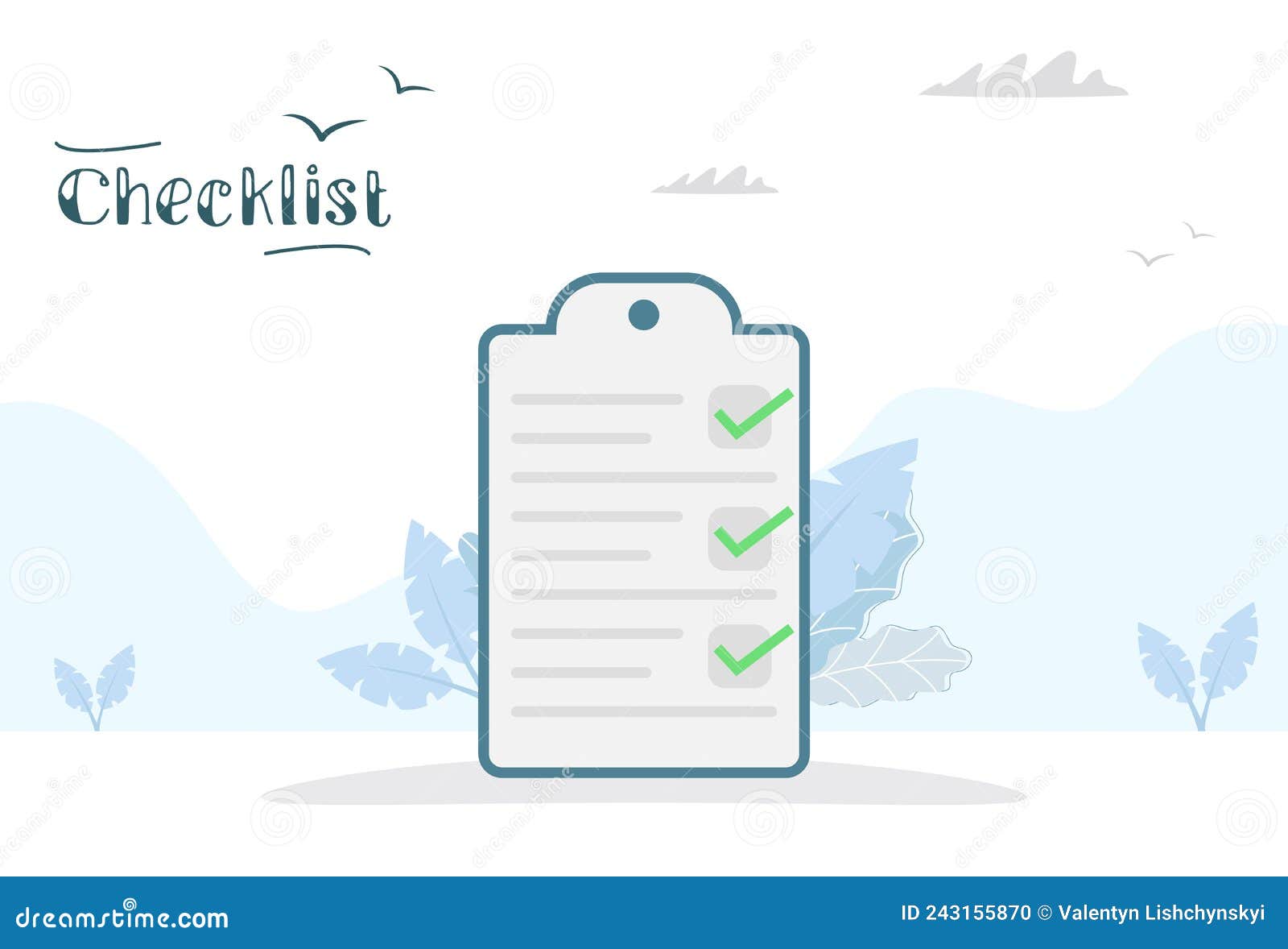 Checklist Symbol In Cartoon Style. Document Or Checklist. Vector Image ...