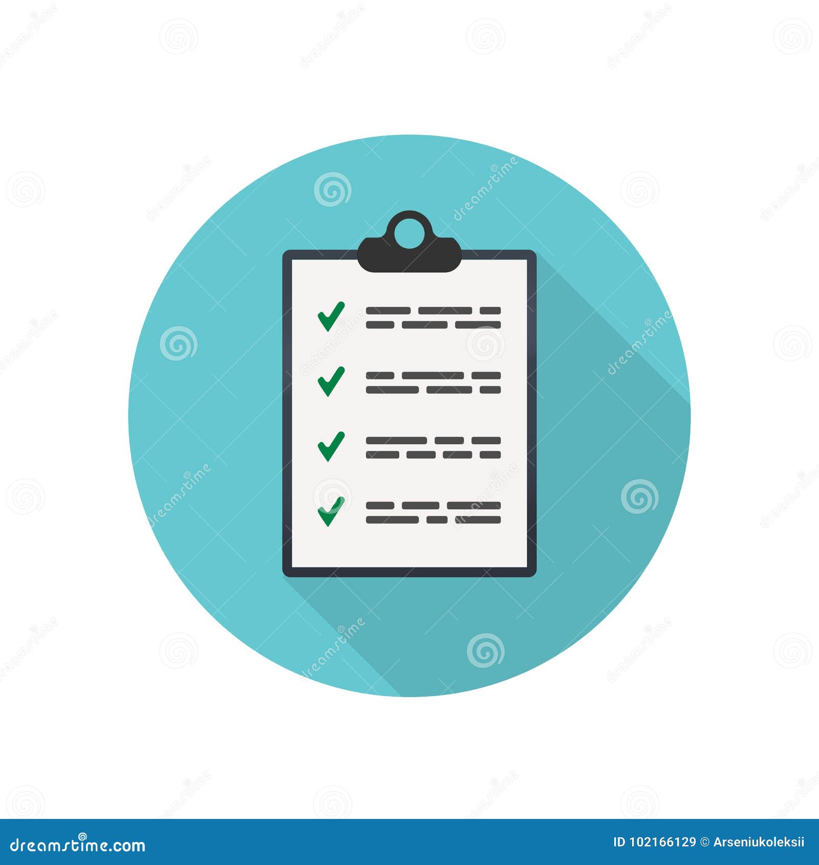 Checklist Symbol In Cartoon Style. Document Or Checklist. Vector Image ...