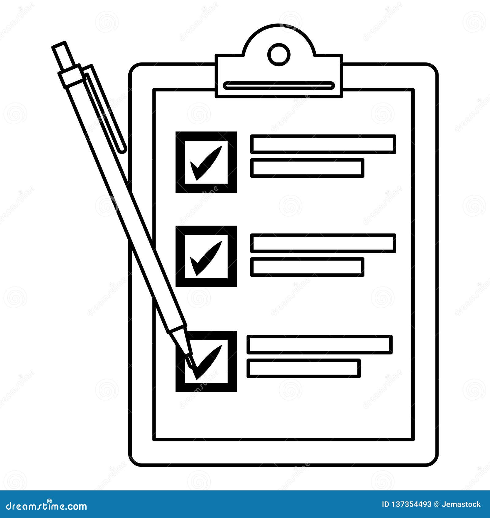 Checklist table icon stock vector. Illustration of agent - 137354493
