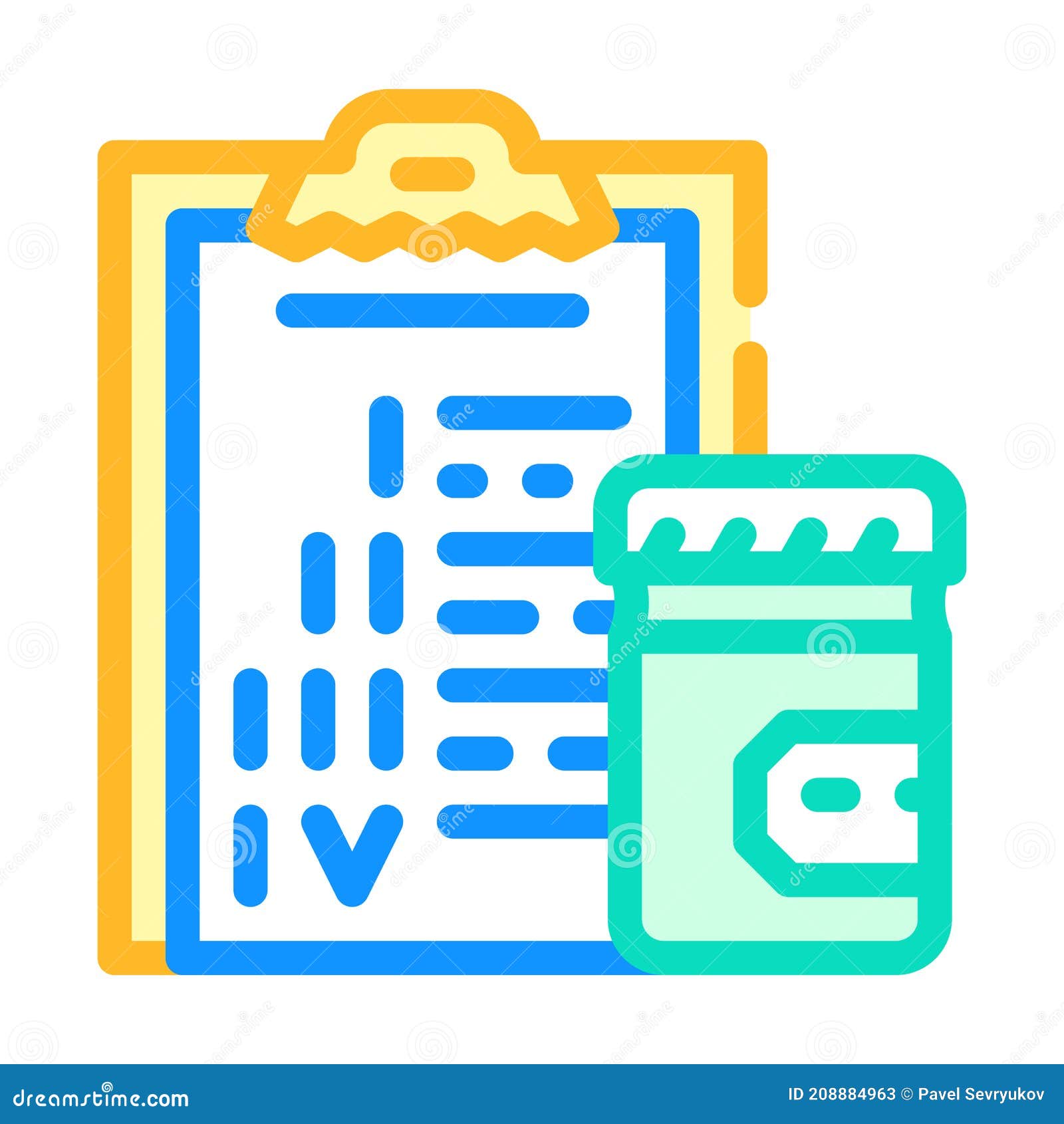 Checklist with Testing Stages Color Icon Vector Illustration Stock ...