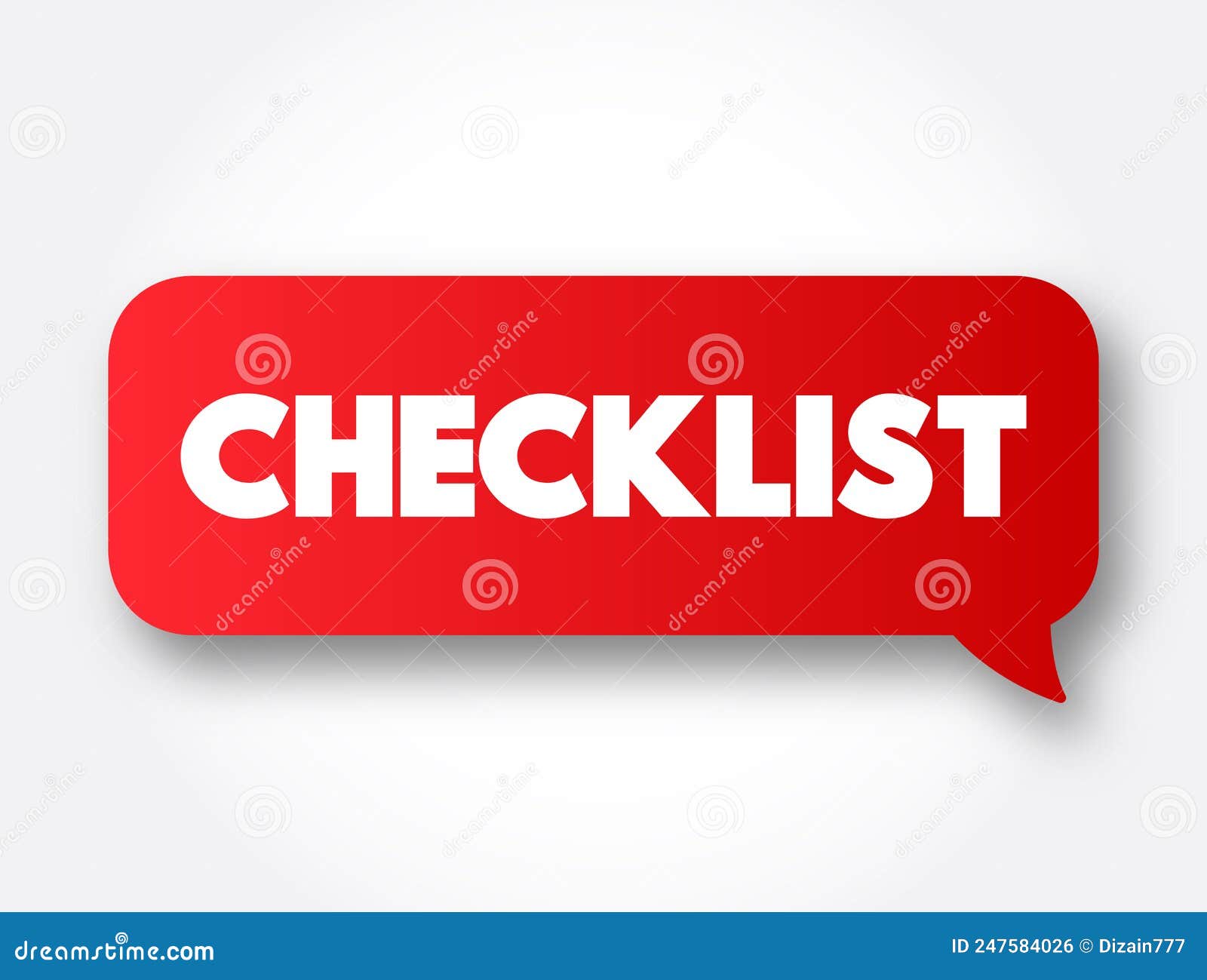 Checklist Text Message Bubble, Concept Background Stock Illustration ...
