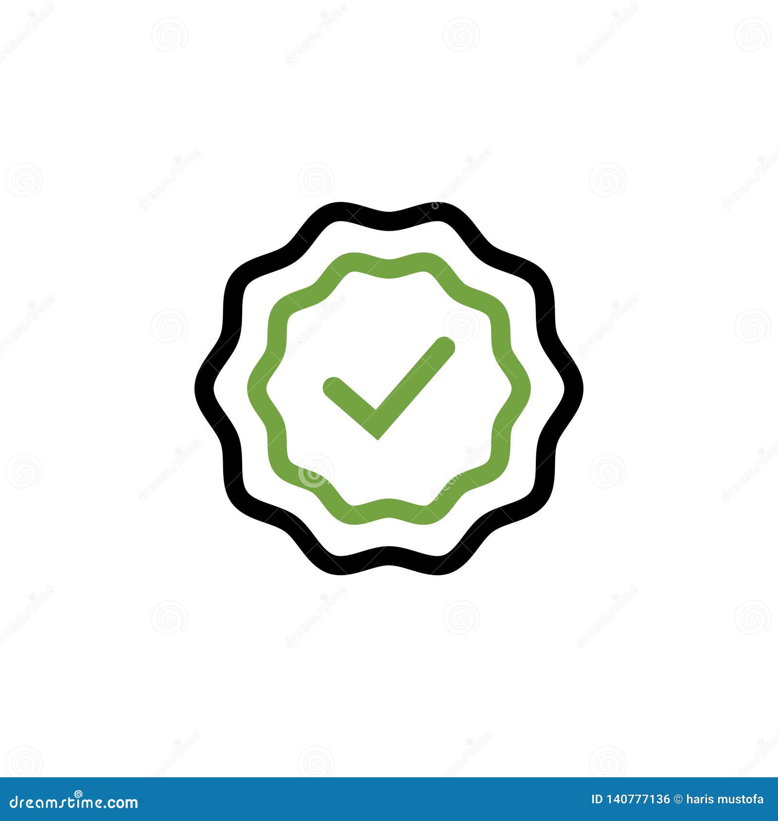 Checklist Tick Badge Icon Design Template Vector Stock Illustration ...