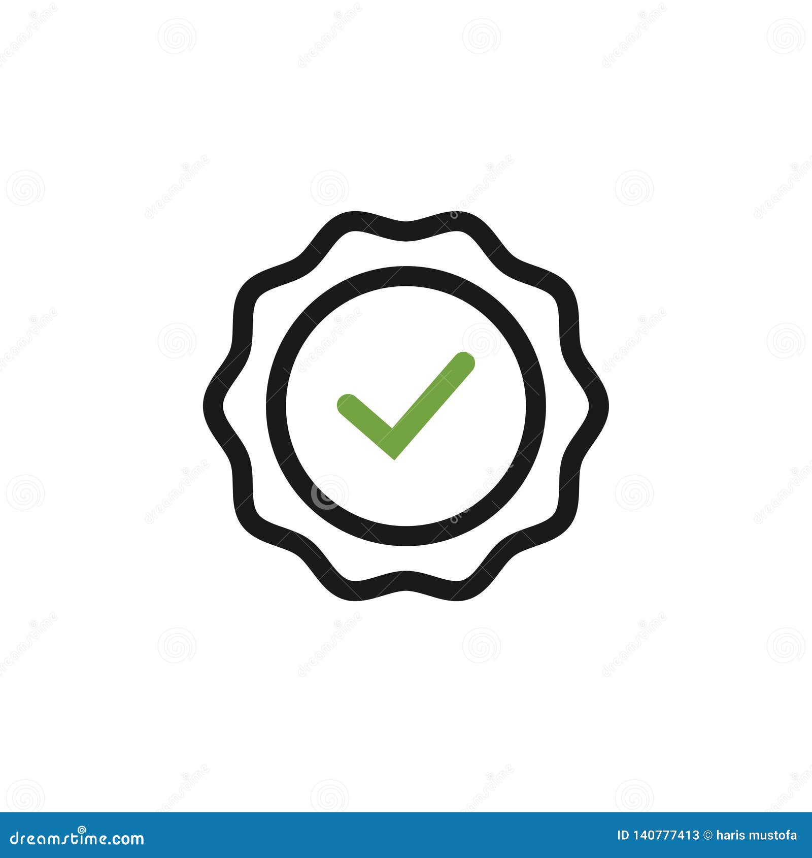 Checklist Tick Badge Icon Design Template Vector Stock Illustration ...