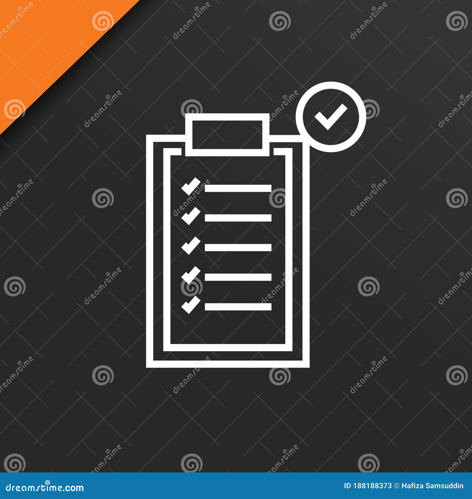 Checklist with Tick Mark. Vector Illustration Decorative Design Stock ...